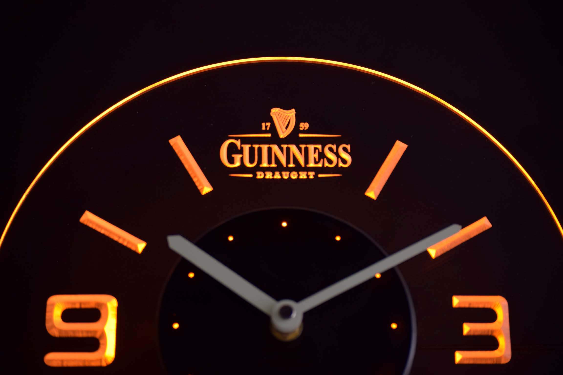 Guinness Draught Modern LED Neon Wall Clock | FanSignsTime