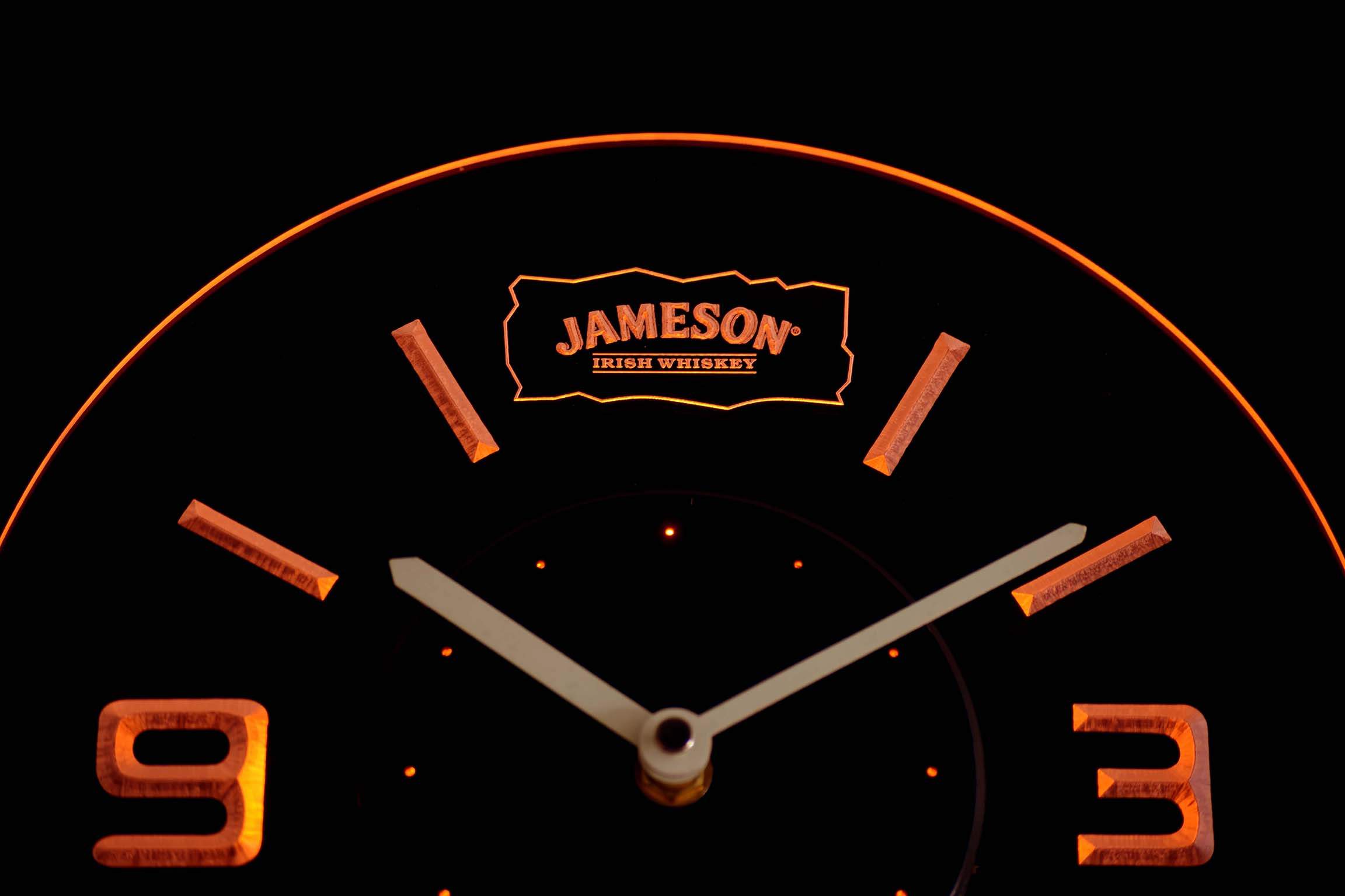Jameson Modern LED Neon Wall Clock | FanSignsTime