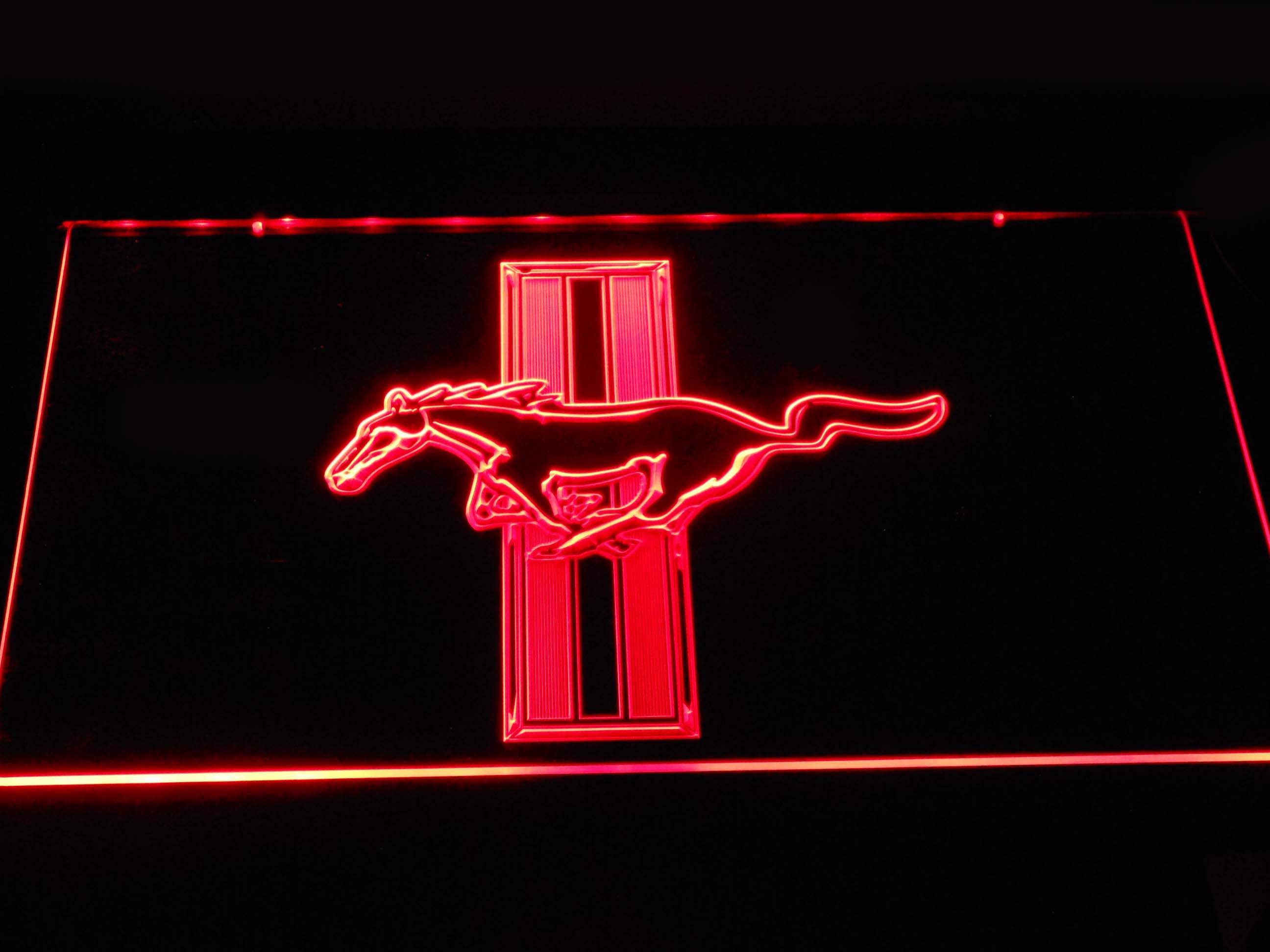 Ford Mustang Bars Logo LED Neon Sign | FanSignsTime