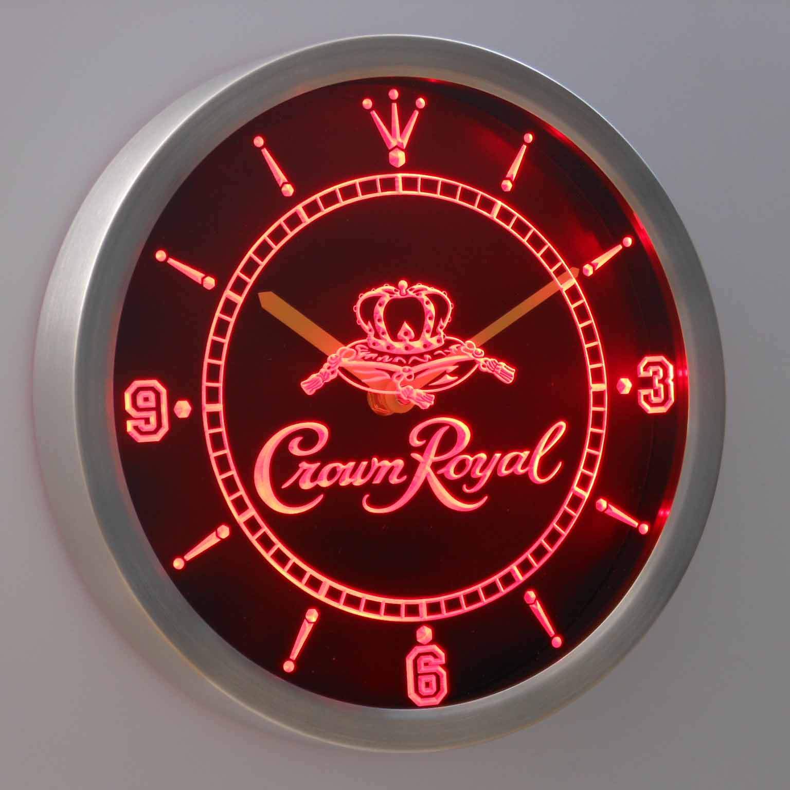 Crown Royal LED Neon Wall Clock | FanSignsTime