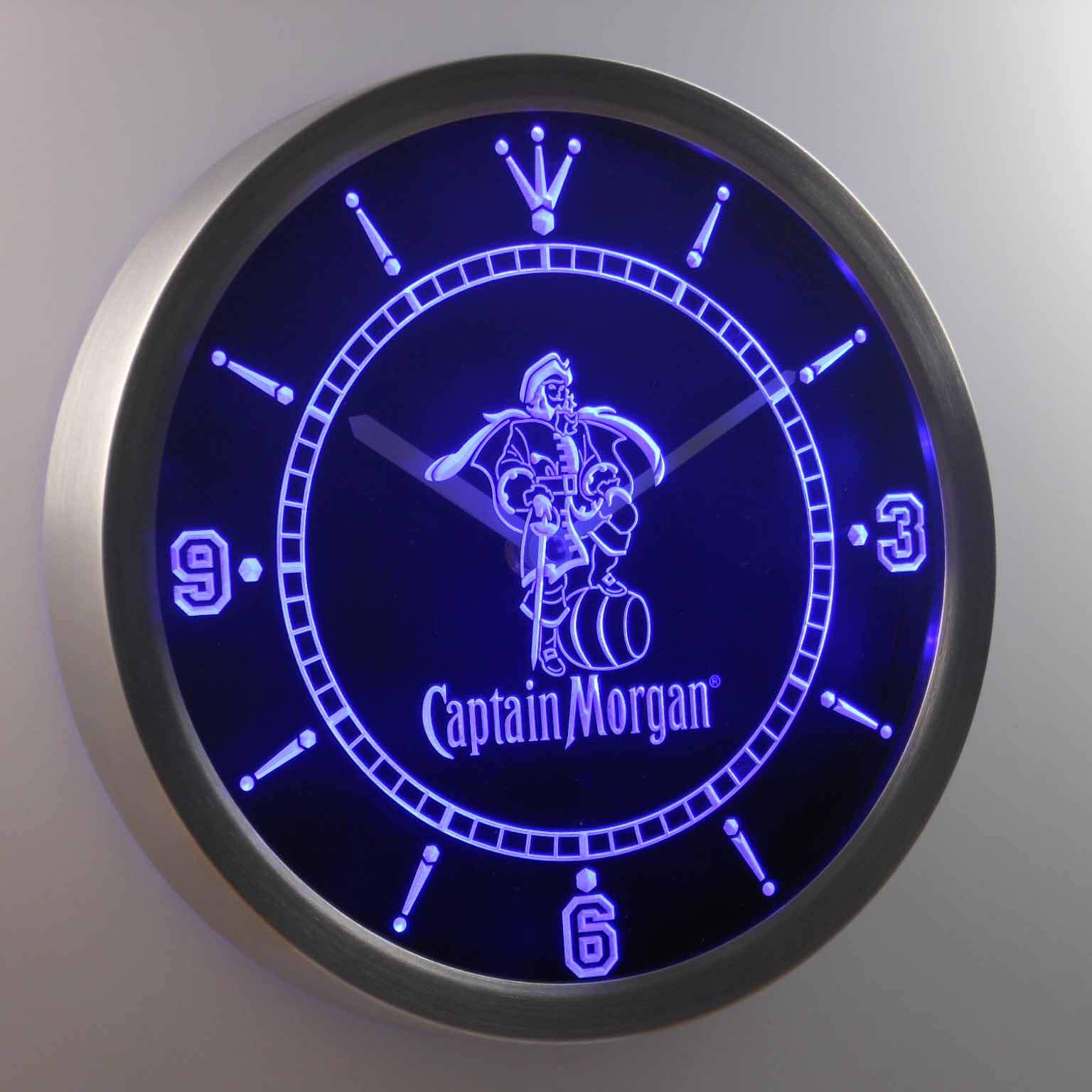Captain Morgan LED Neon Wall Clock | FanSignsTime