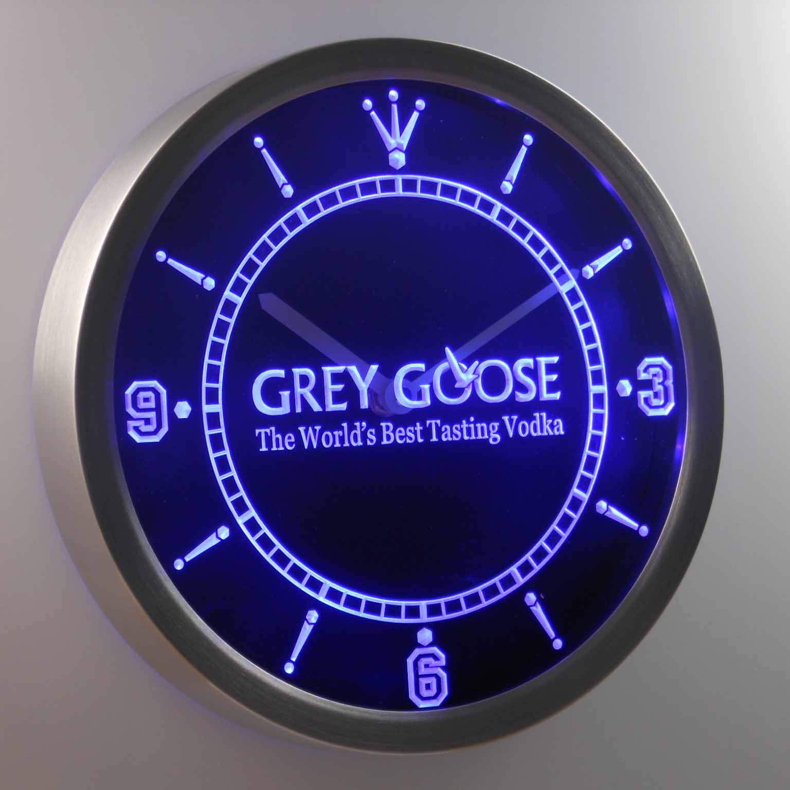 Grey Goose LED Neon Wall Clock | FanSignsTime