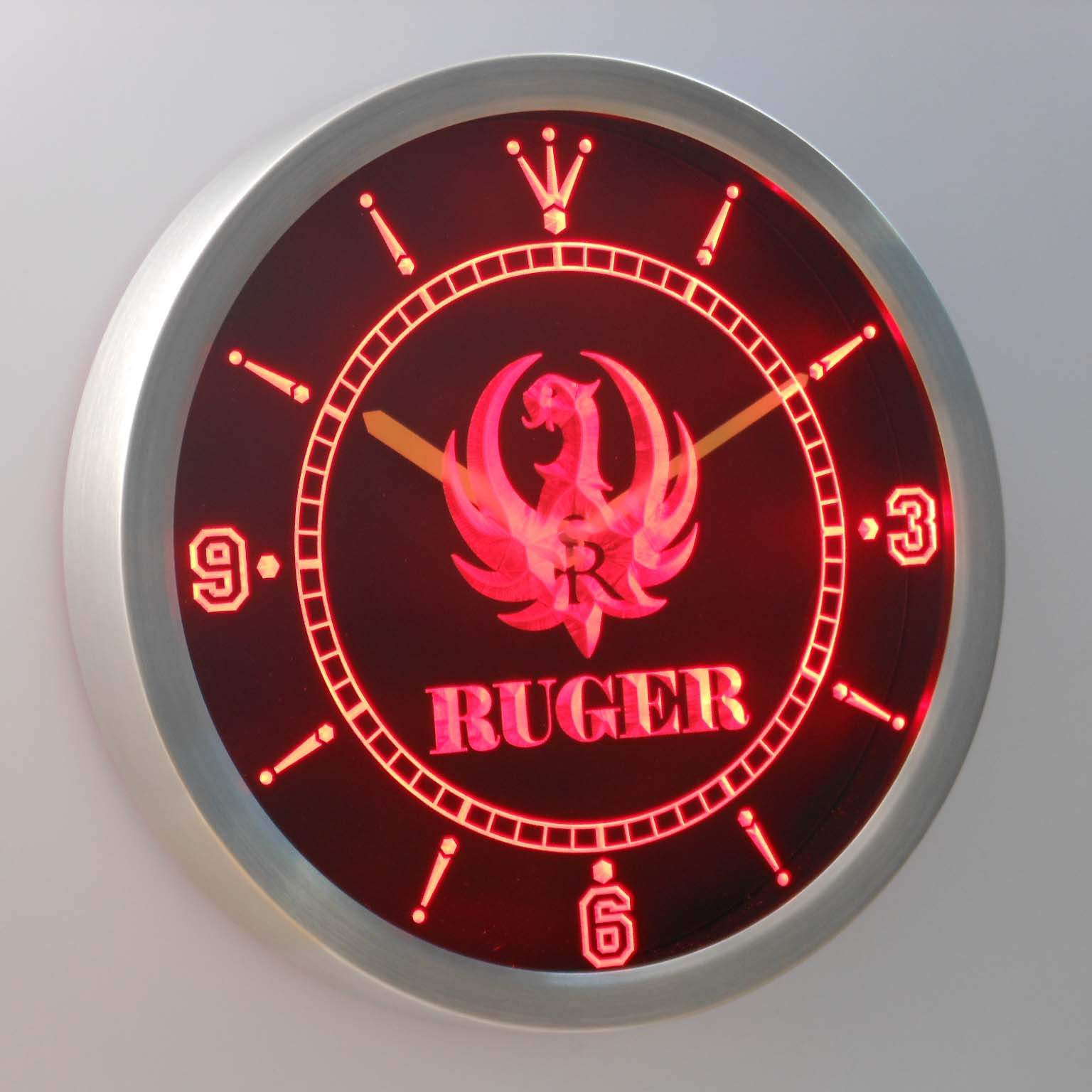 Ruger LED Neon Wall Clock | FanSignsTime