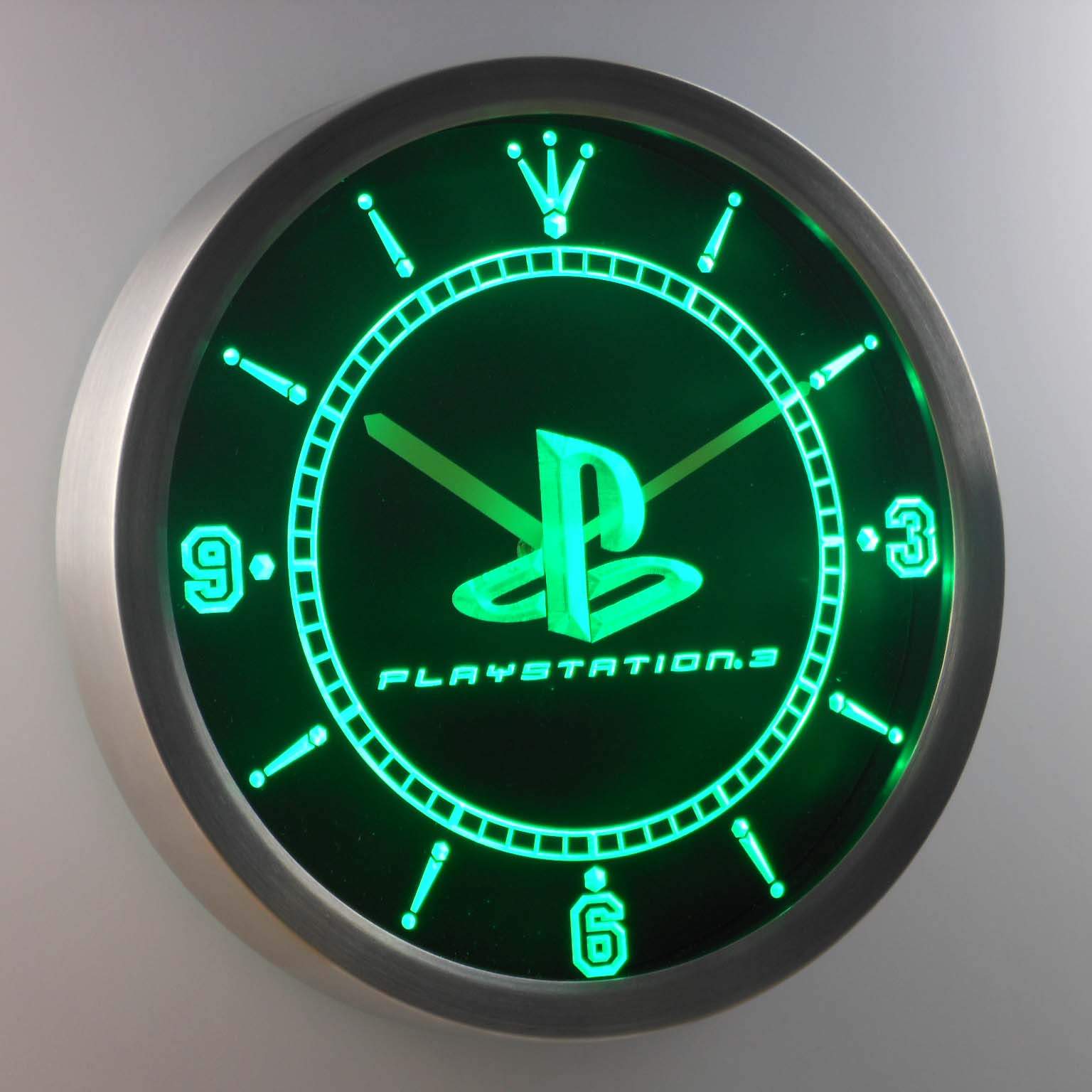 PlayStation PS3 LED Neon Wall Clock | FanSignsTime