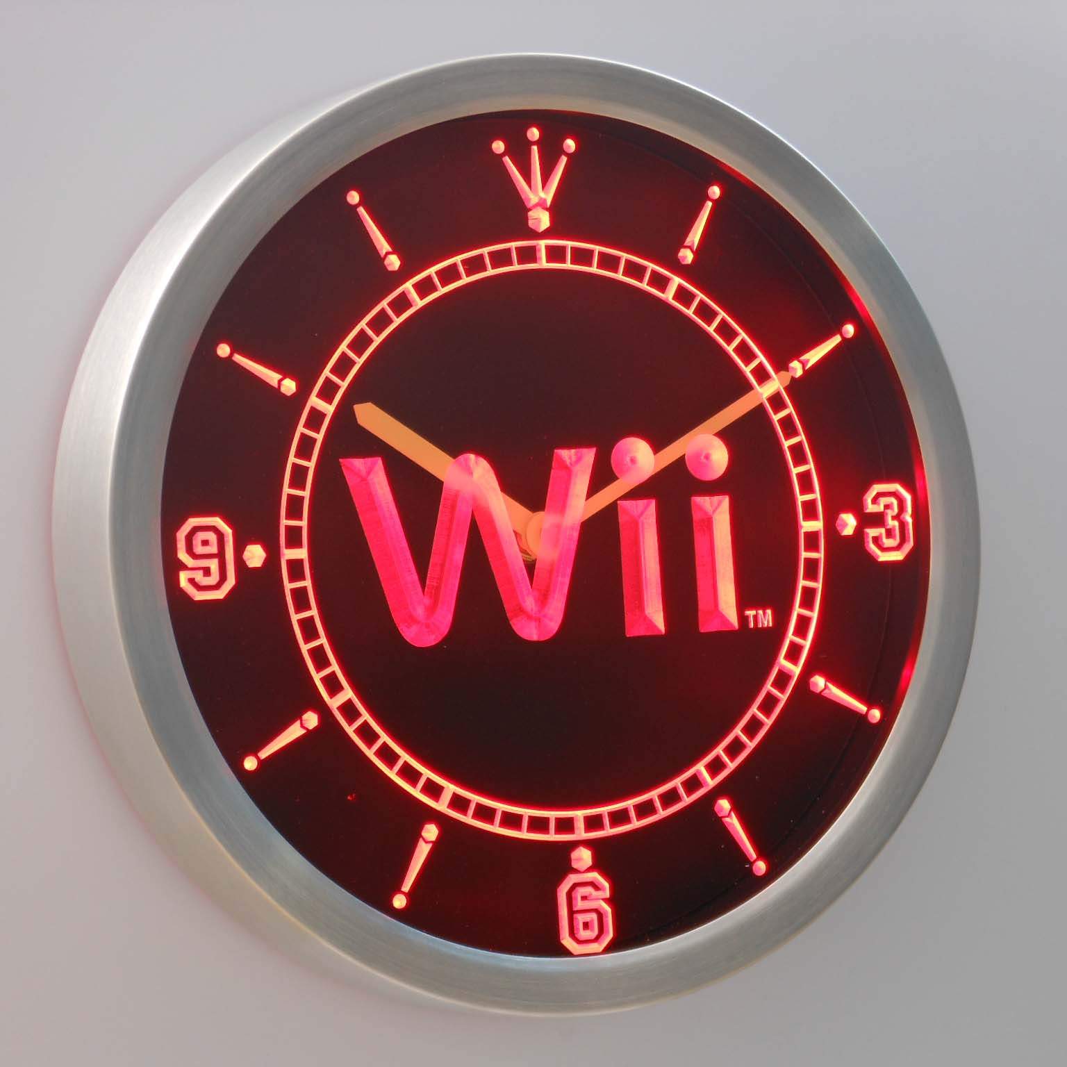 Nintendo Wii LED Neon Wall Clock | FanSignsTime