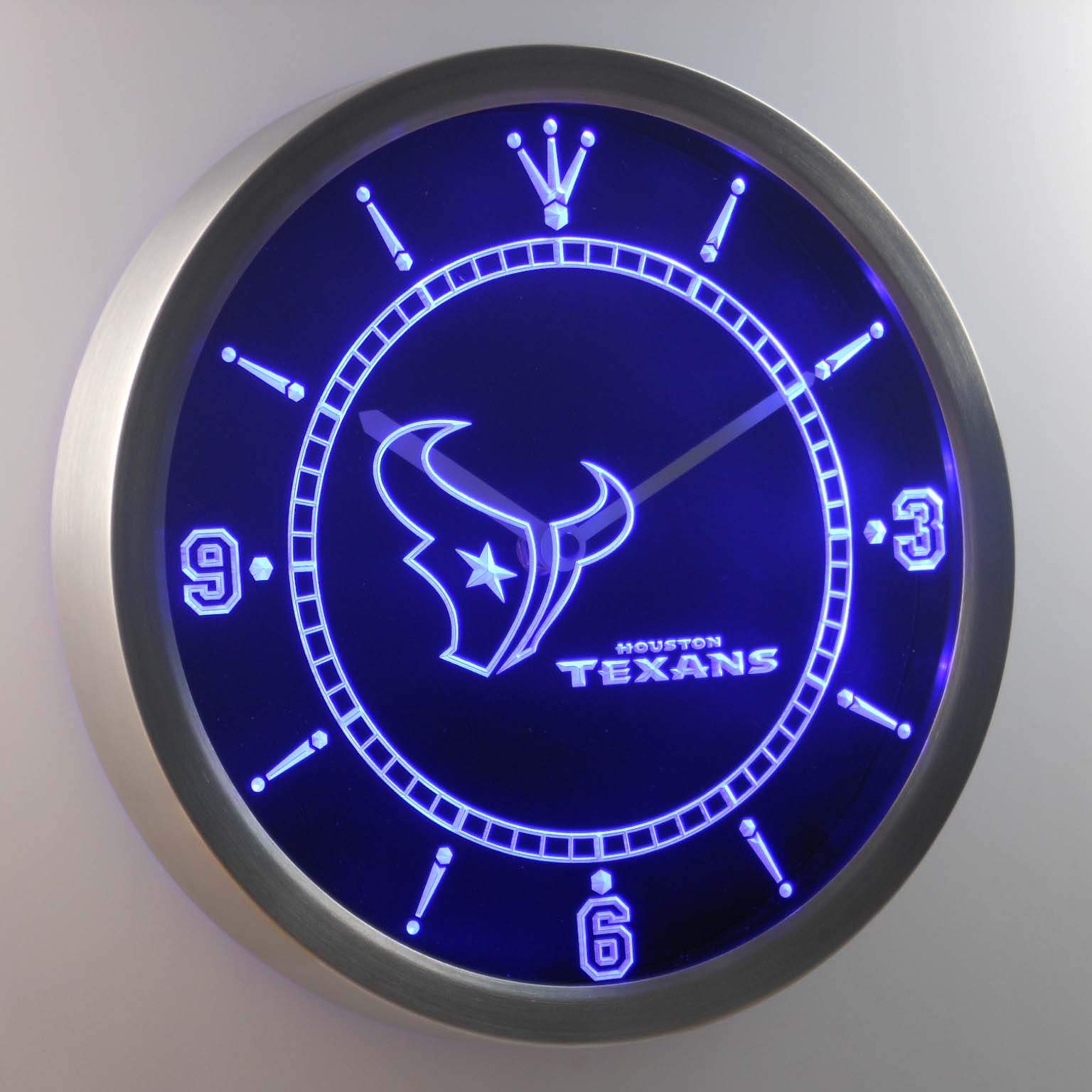 Houston Texans LED Neon Wall Clock | FanSignsTime
