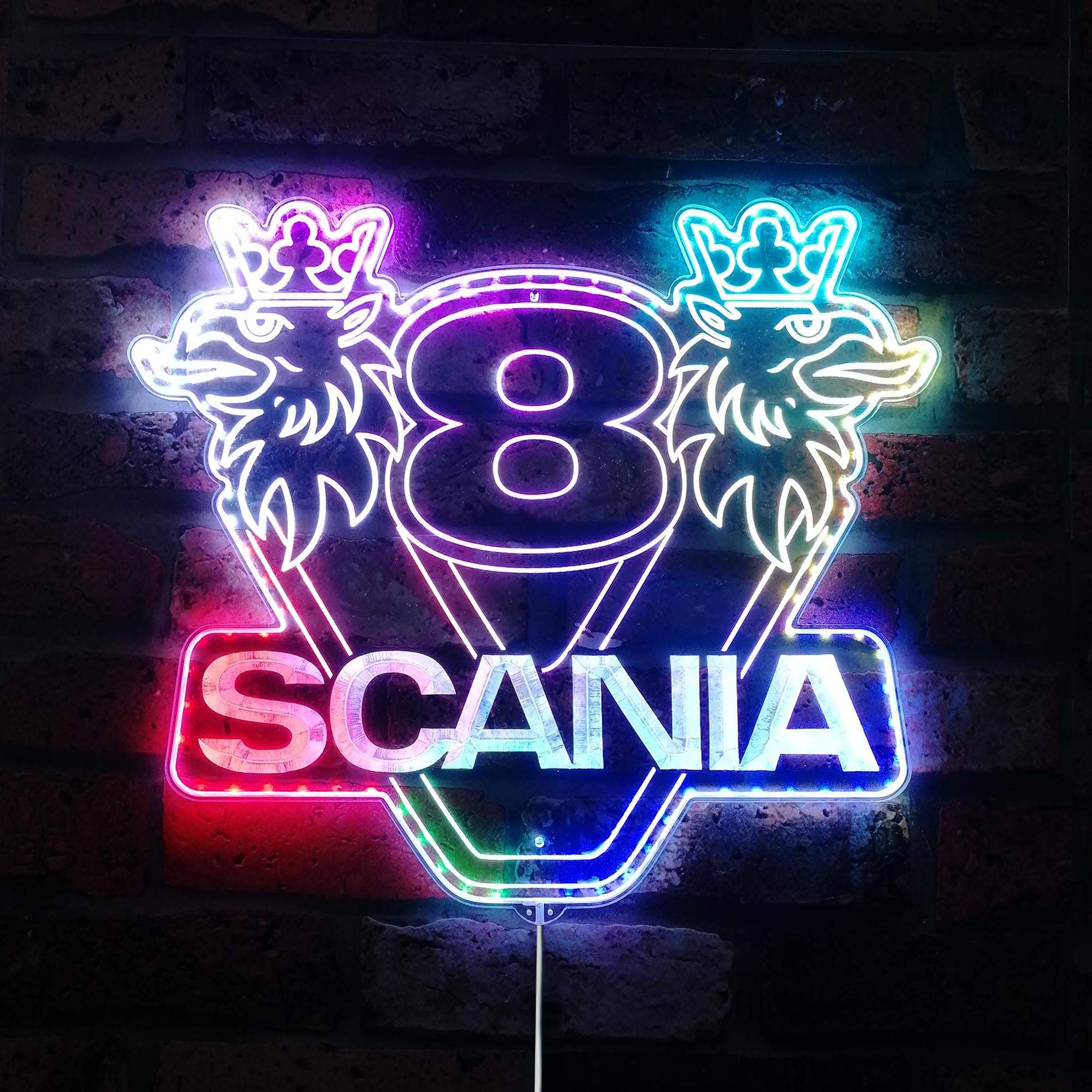 Scania Logo RGB LED Sign | FanSignsTime