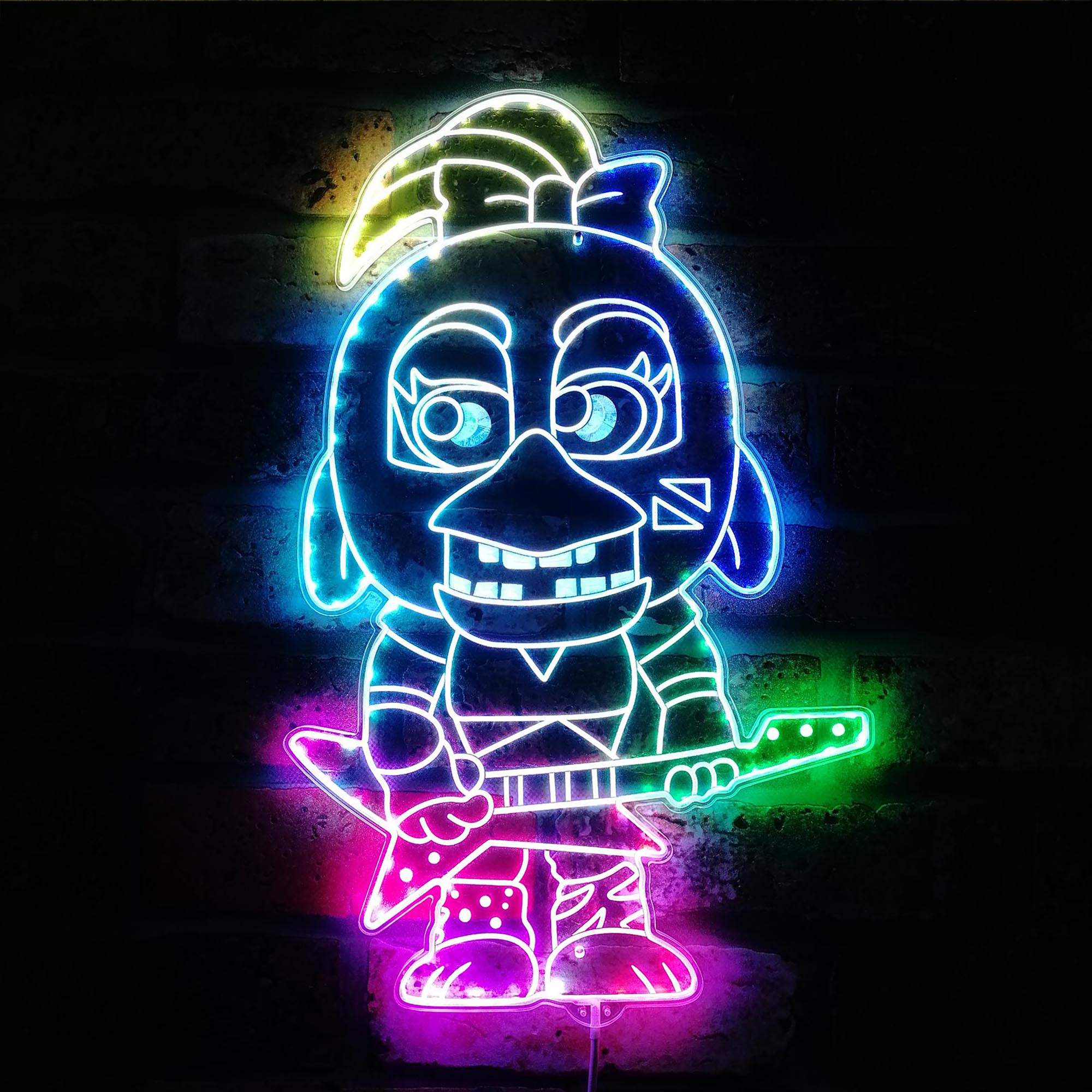 Five nights at Freddy's Chica RGB LED Sign | FanSignsTime