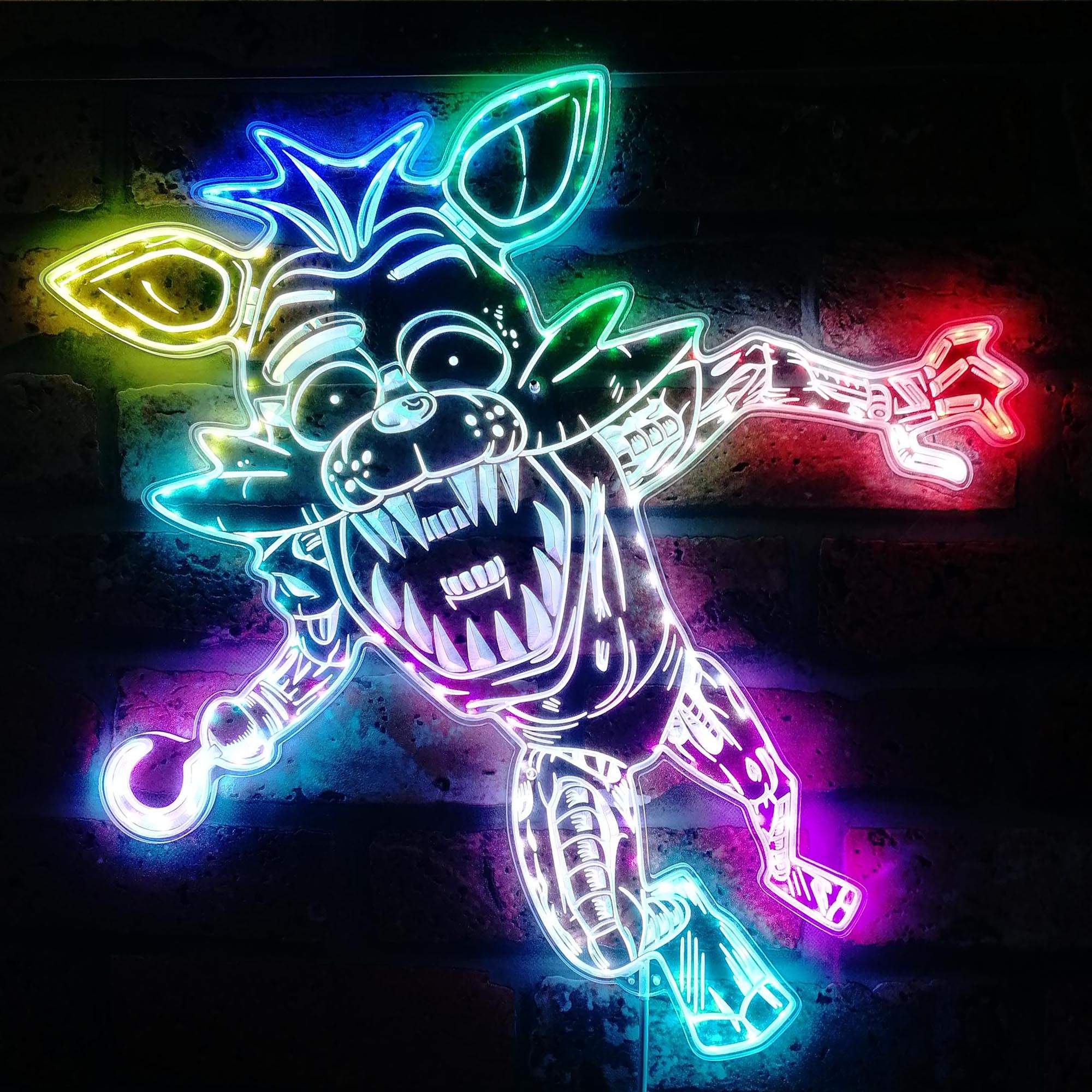 Five nights at Freddy's Foxy RGB LED Sign | FanSignsTime
