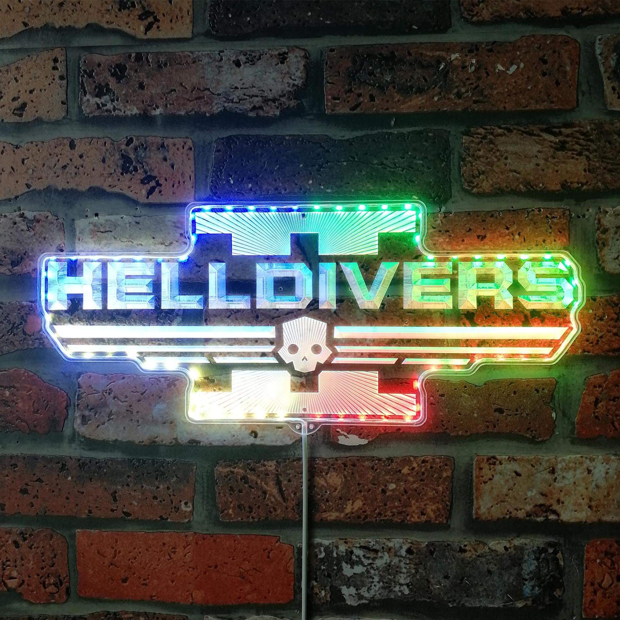 Helldivers 2 Logo RGB LED Sign | FanSignsTime