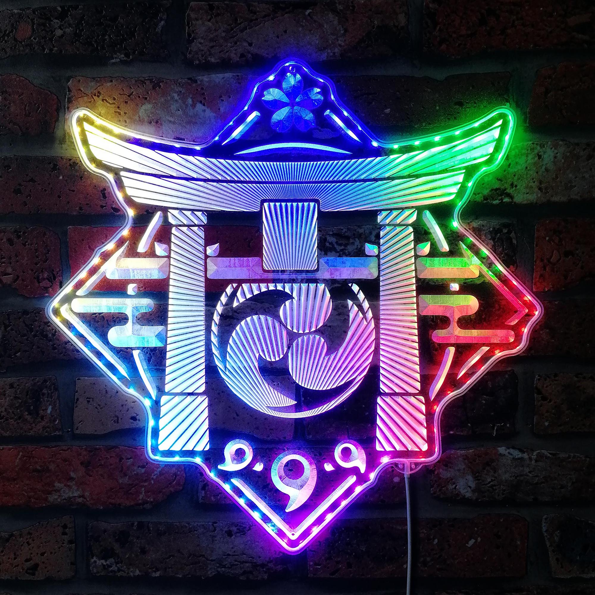 Genshin Arc Logo RGB LED Sign | FanSignsTime