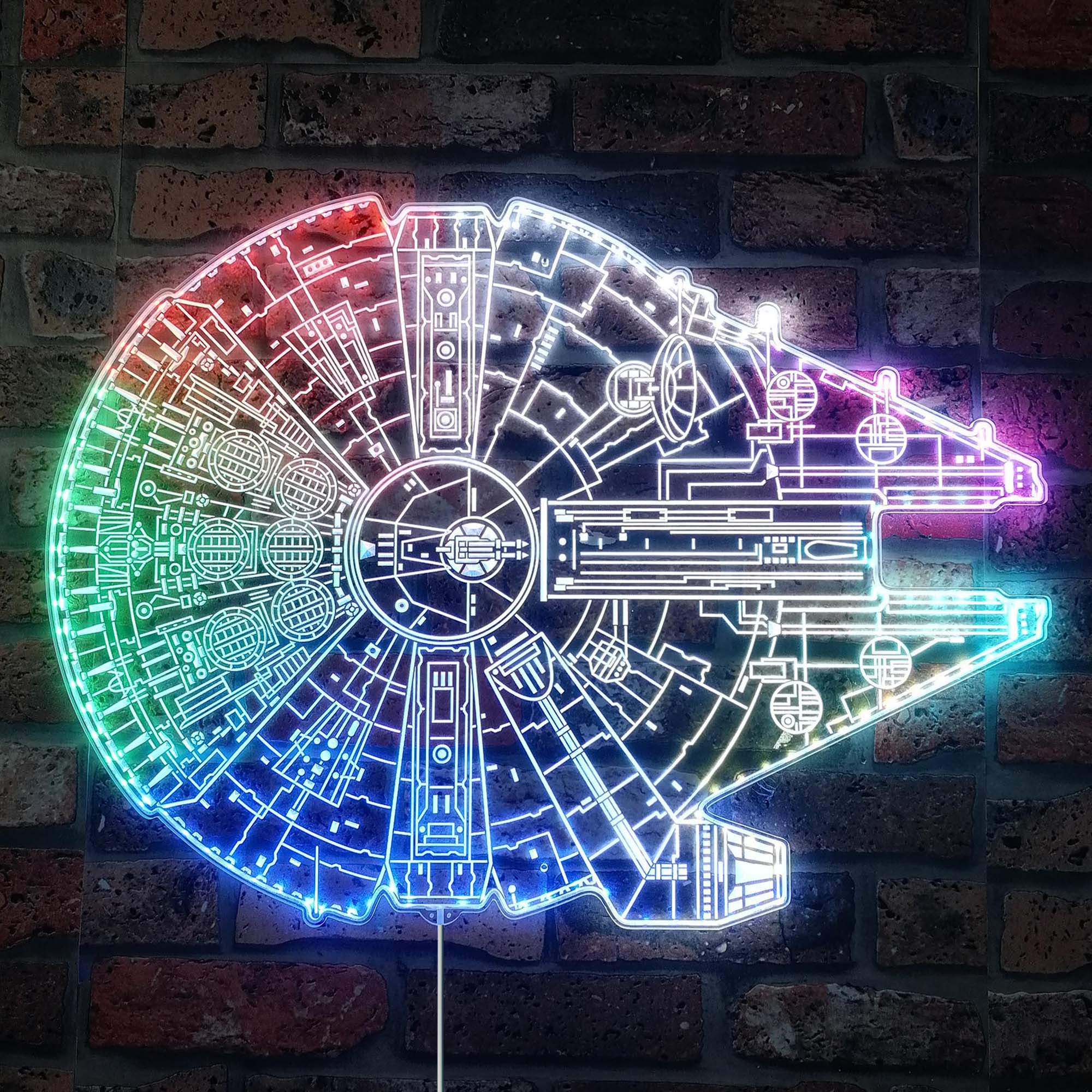 Star Wars Millennium Falcon RGB LED Sign | FanSignsTime