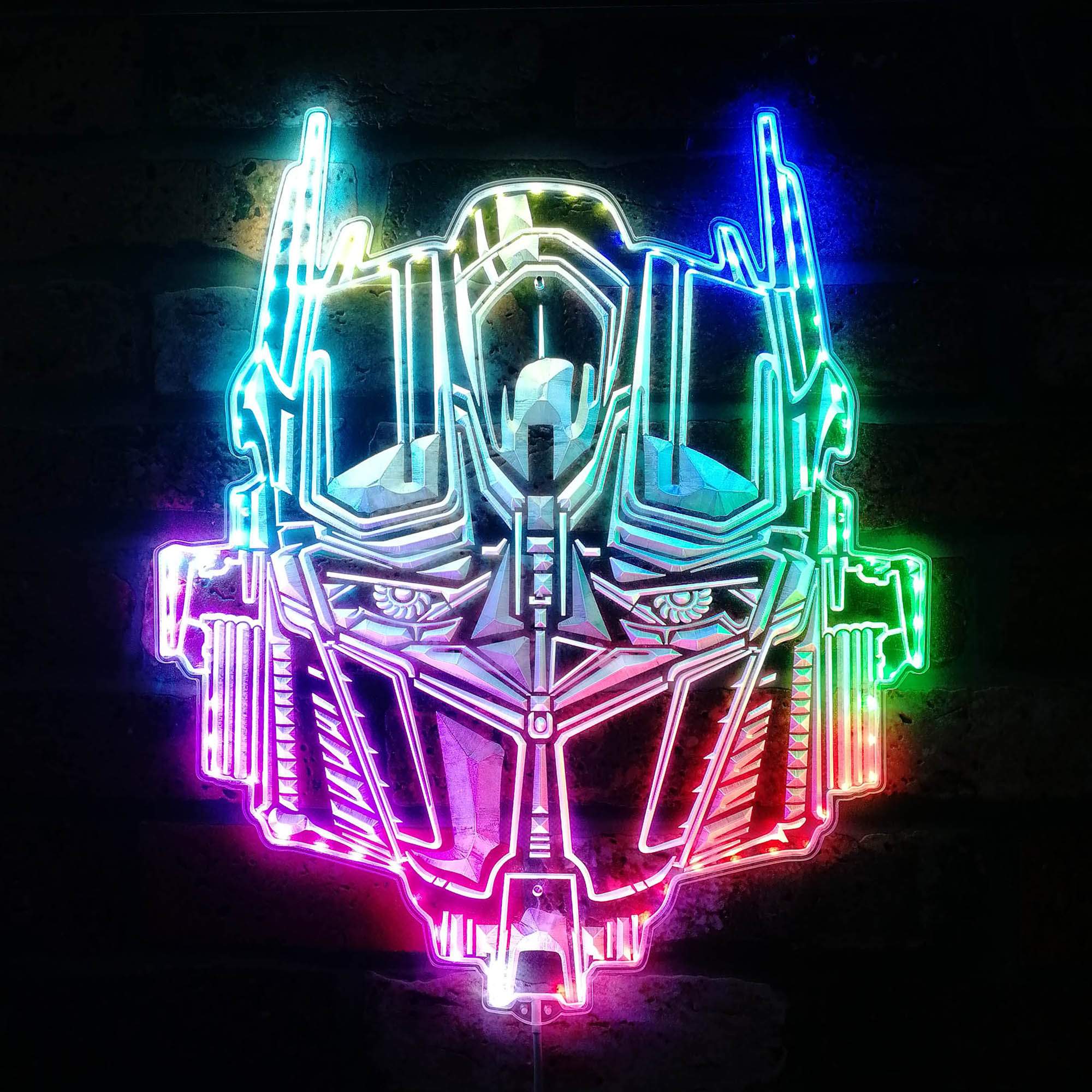 Transformers Autobots Head RGB LED Sign | FanSignsTime