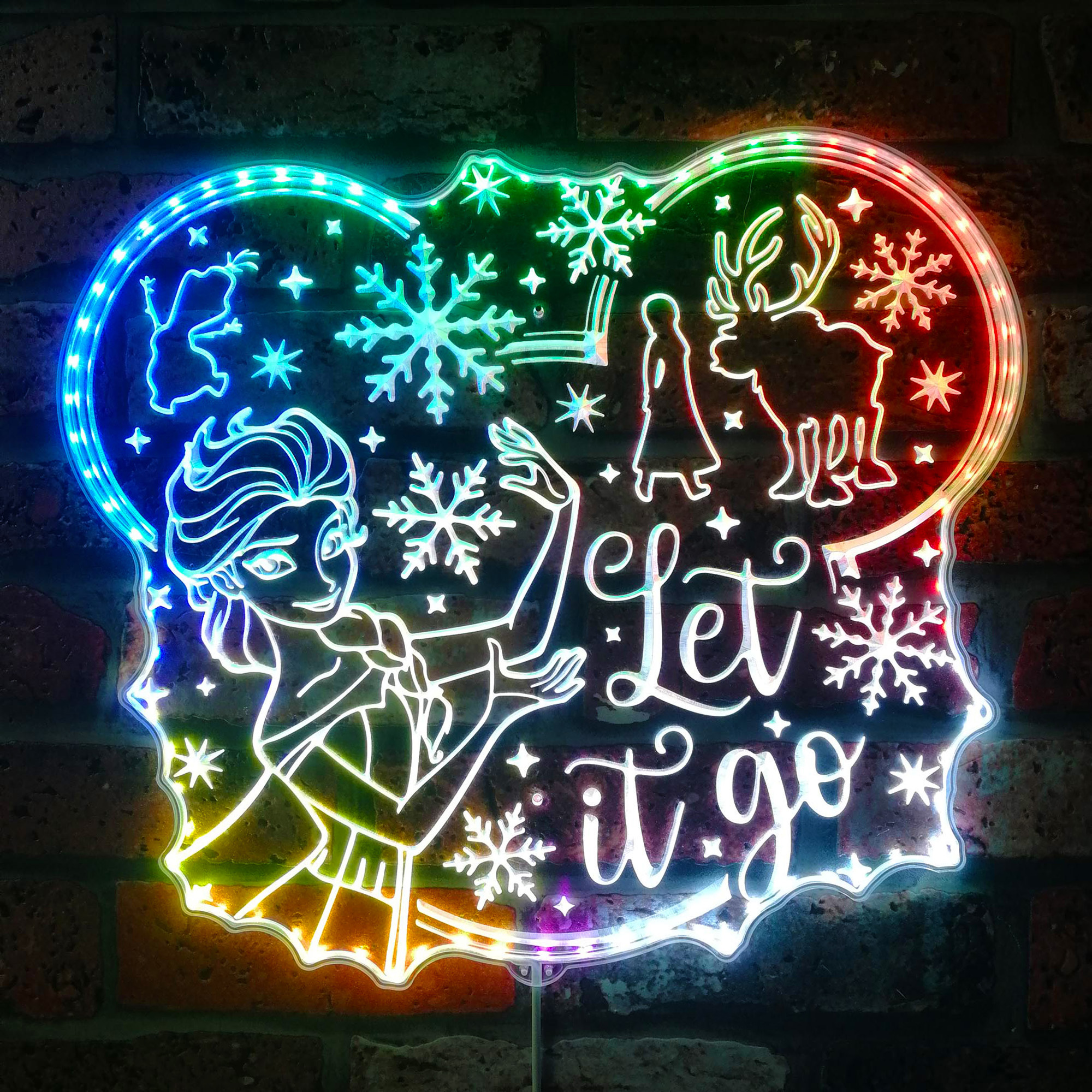 Frozen Elsa Let It Go RGB LED Sign | FanSignsTime