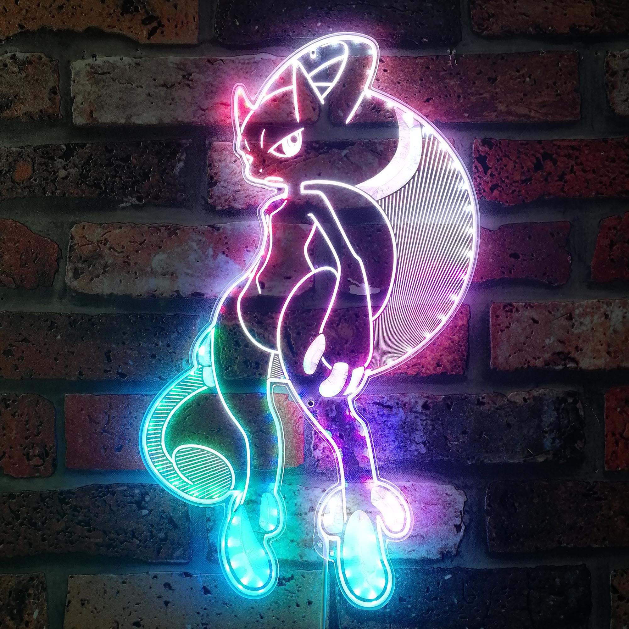 Pokemon Mewtwo RGB LED Sign | FanSignsTime