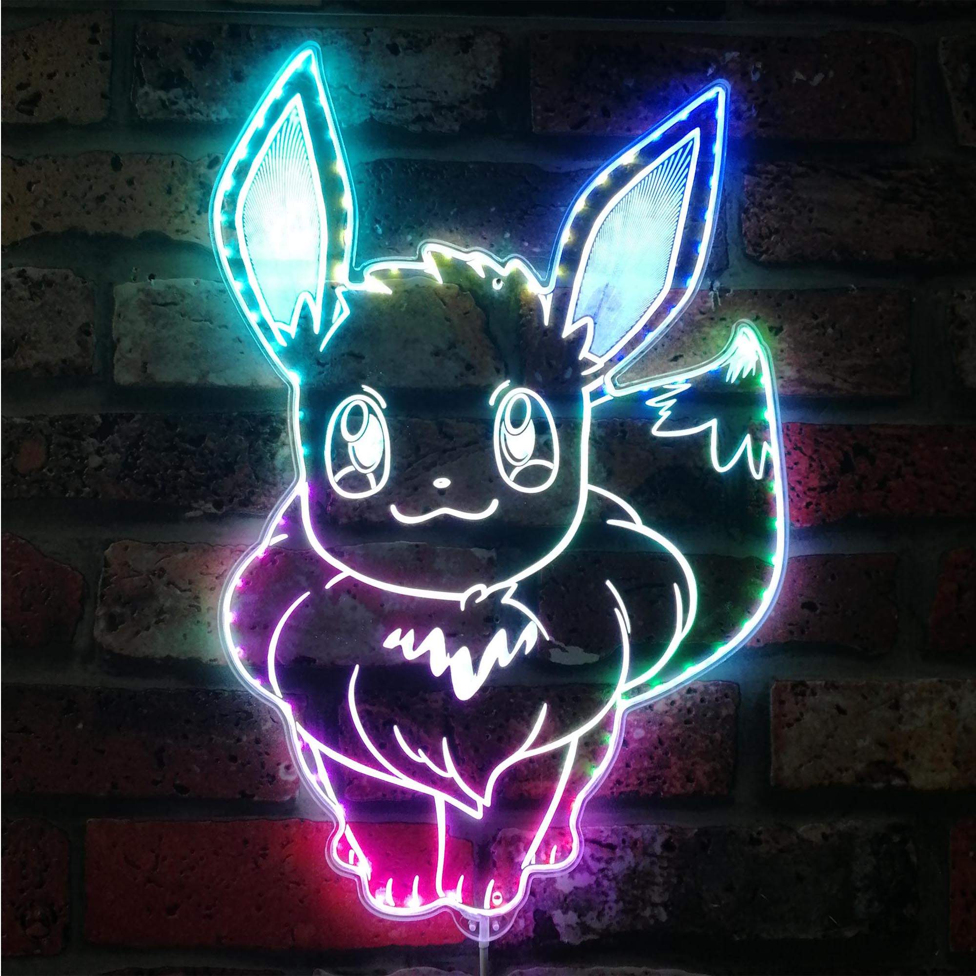 Pokemon Eevee Front RGB LED Sign | FanSignsTime