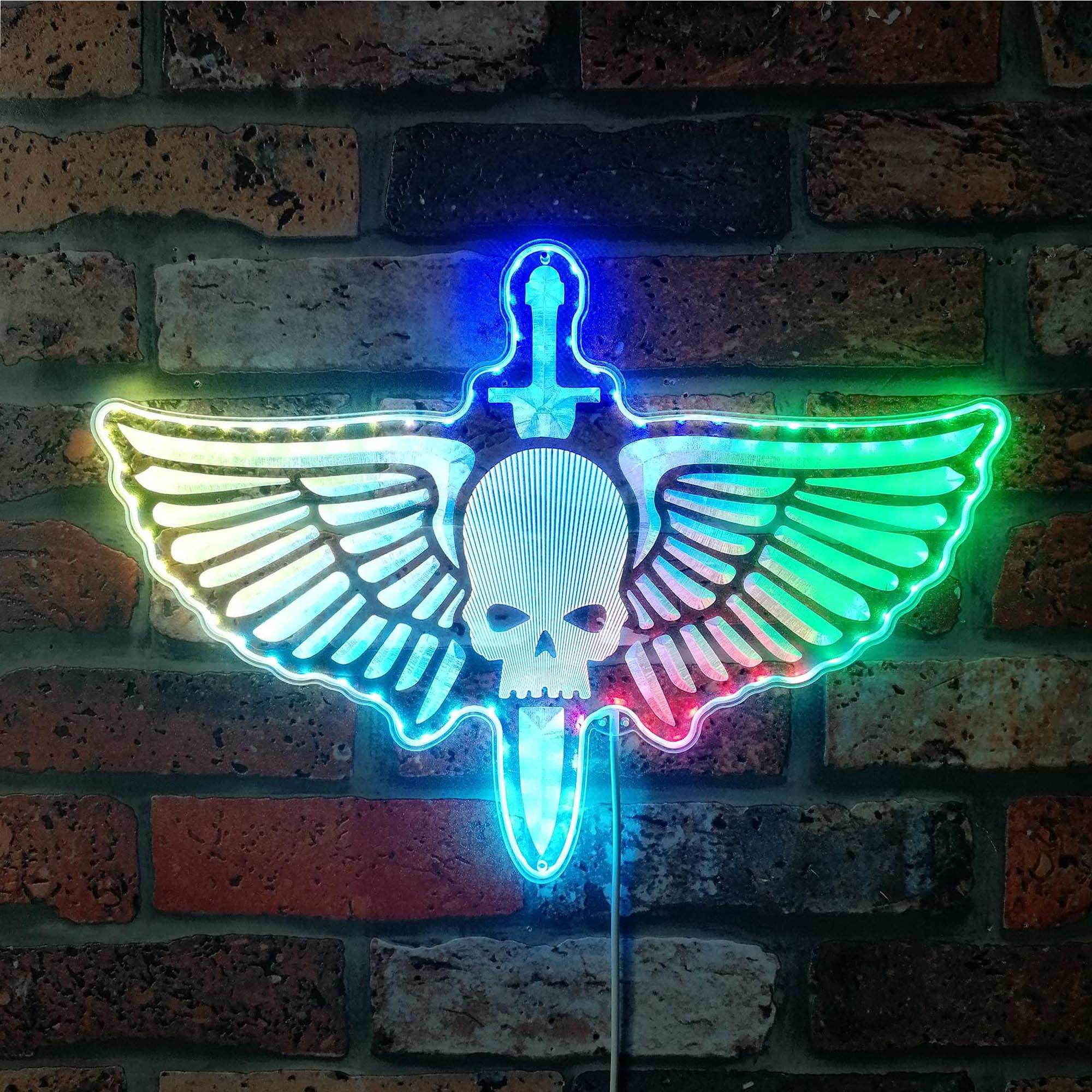 Warhammer 40k Space Marine Logo RGB LED Sign | FanSignsTime