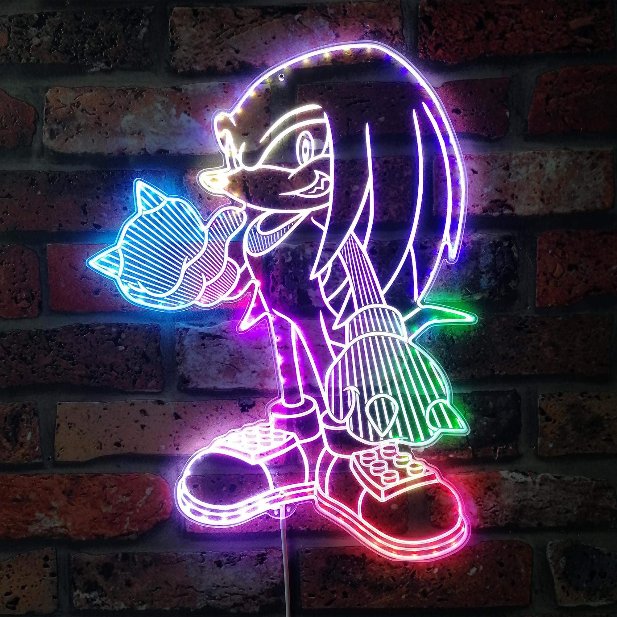 Sonic The Hedgehog Sonic Knuckles RGB LED Sign | FanSignsTime