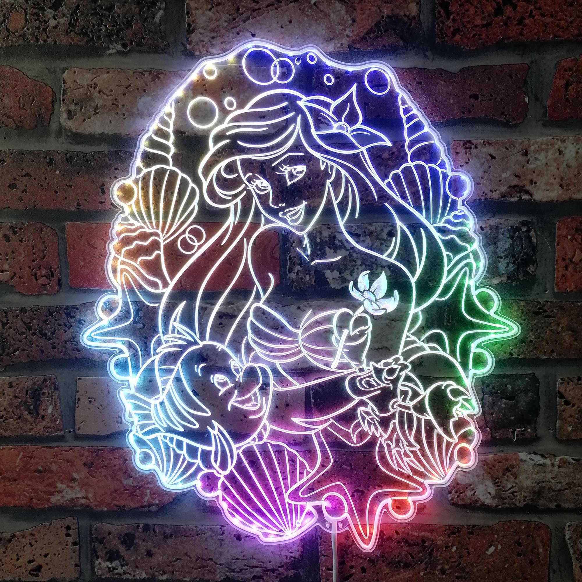 The Little Mermaid Ariel RGB LED Sign | FanSignsTime