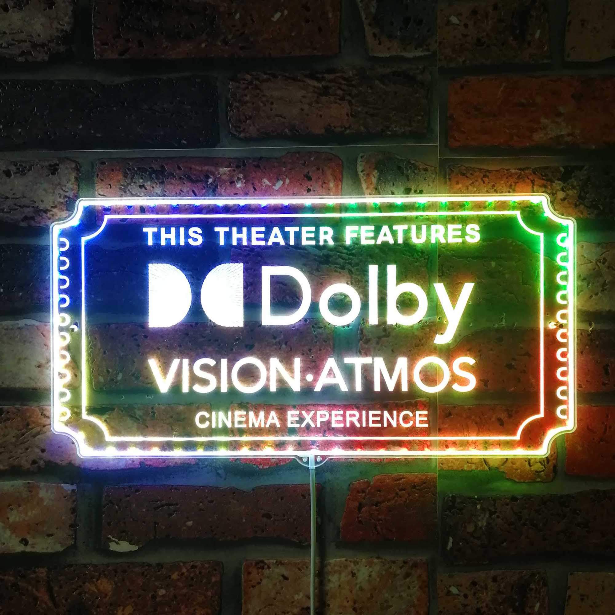 Dolby Vision Atmos Theater Sign RGB LED Sign | FanSignsTime