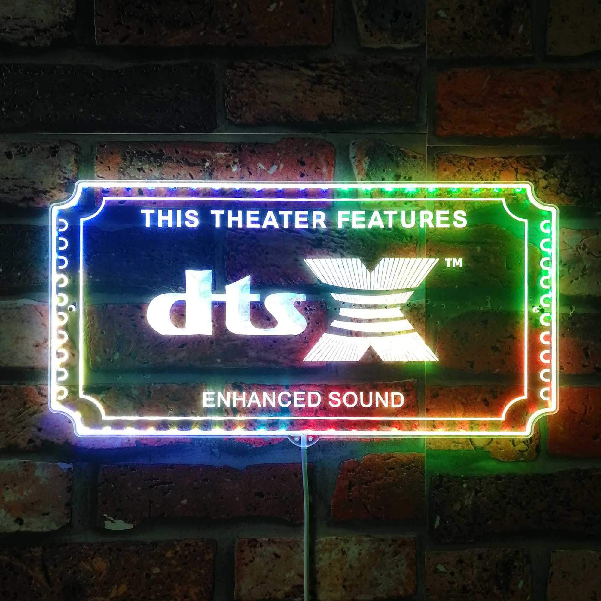 DTS X Theater Sign RGB LED Sign | FanSignsTime