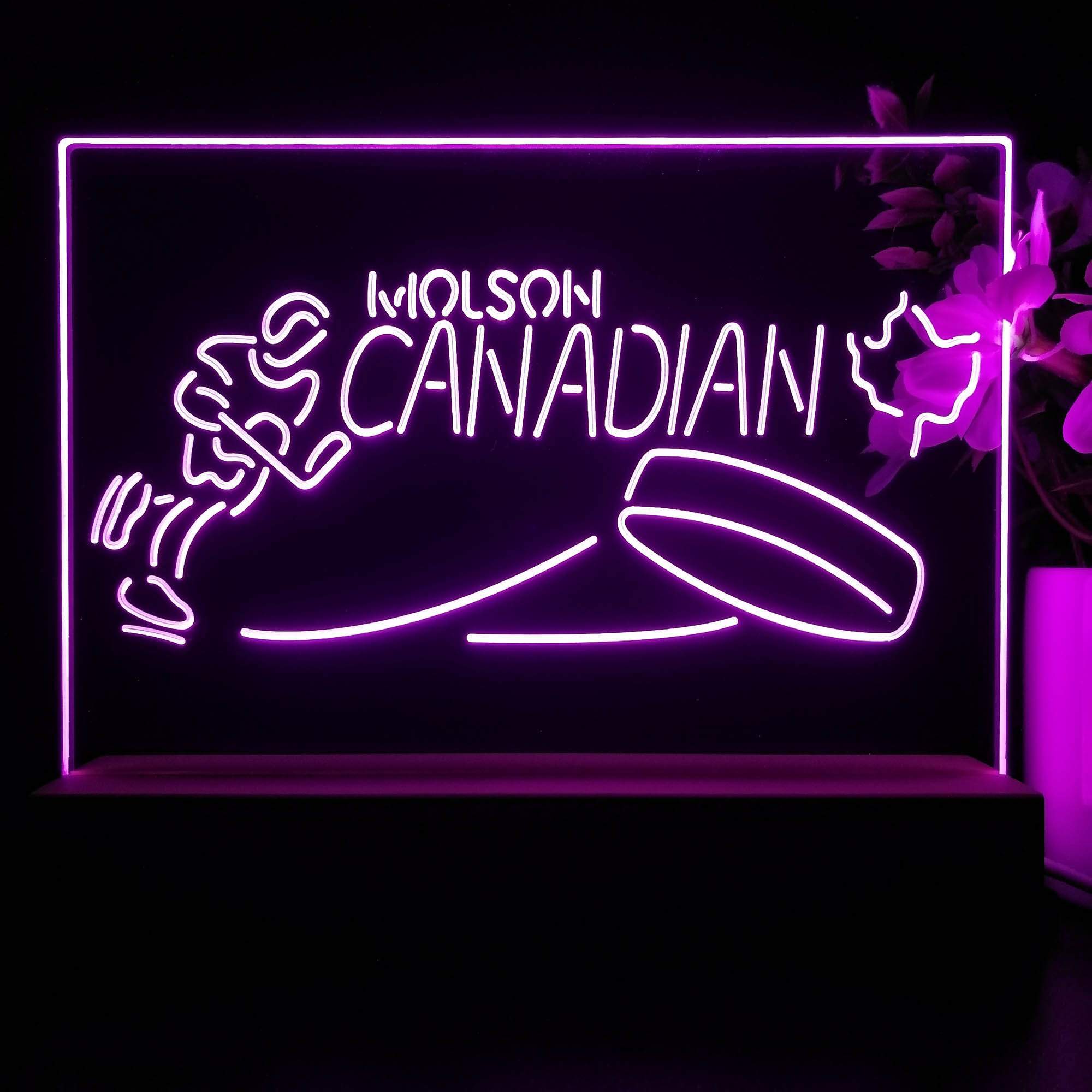 Molson Canadian Hockey LED Desk Light | FanSignsTime