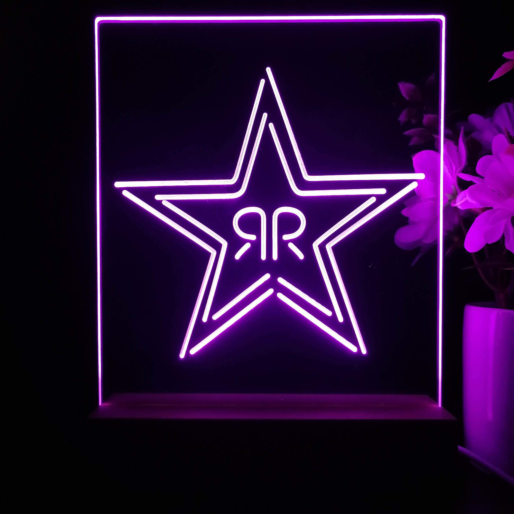 Rockstar Energy RR Star Logo LED Desk Light | FanSignsTime