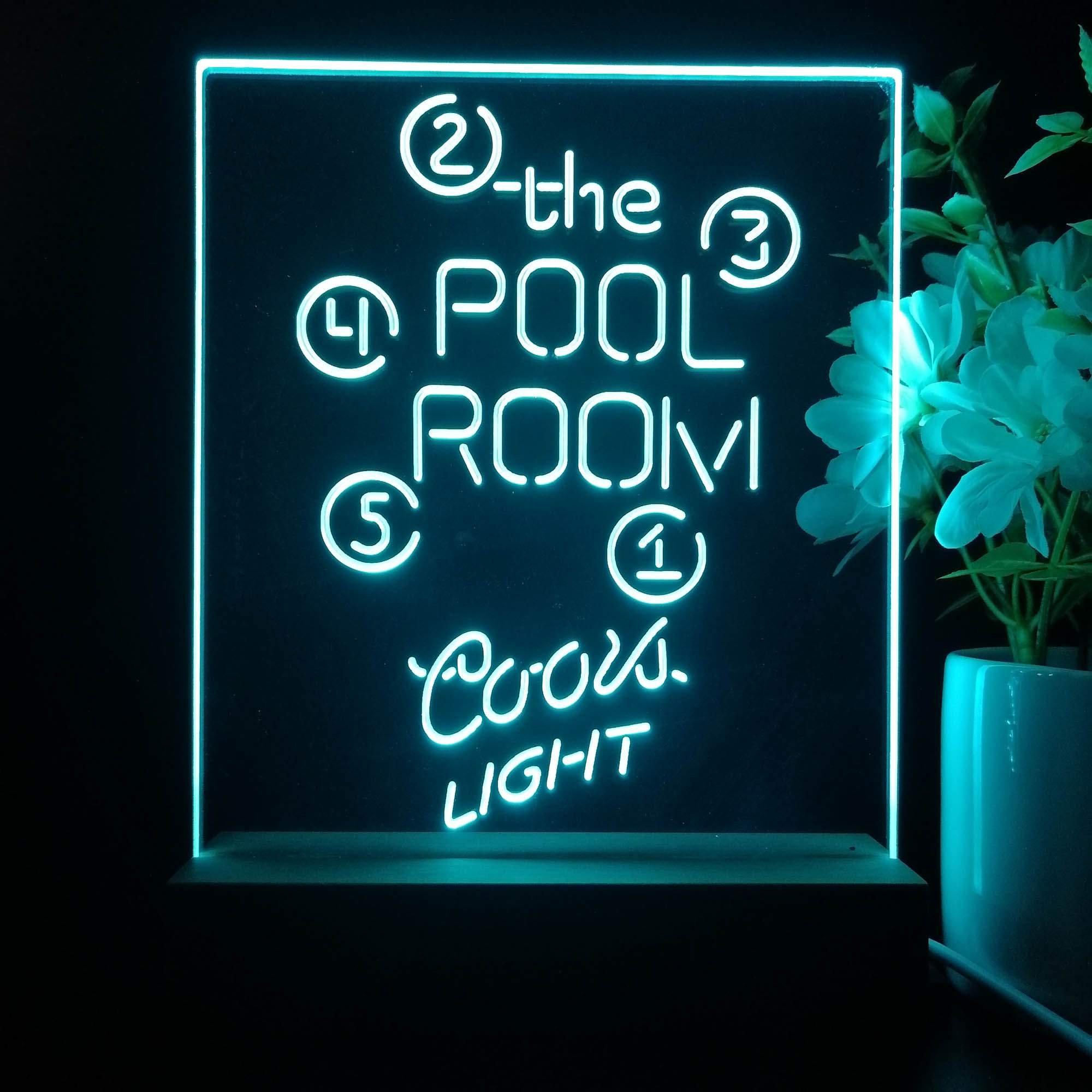 Coors Light Pool Room Billiards LED Desk Light | FanSignsTime