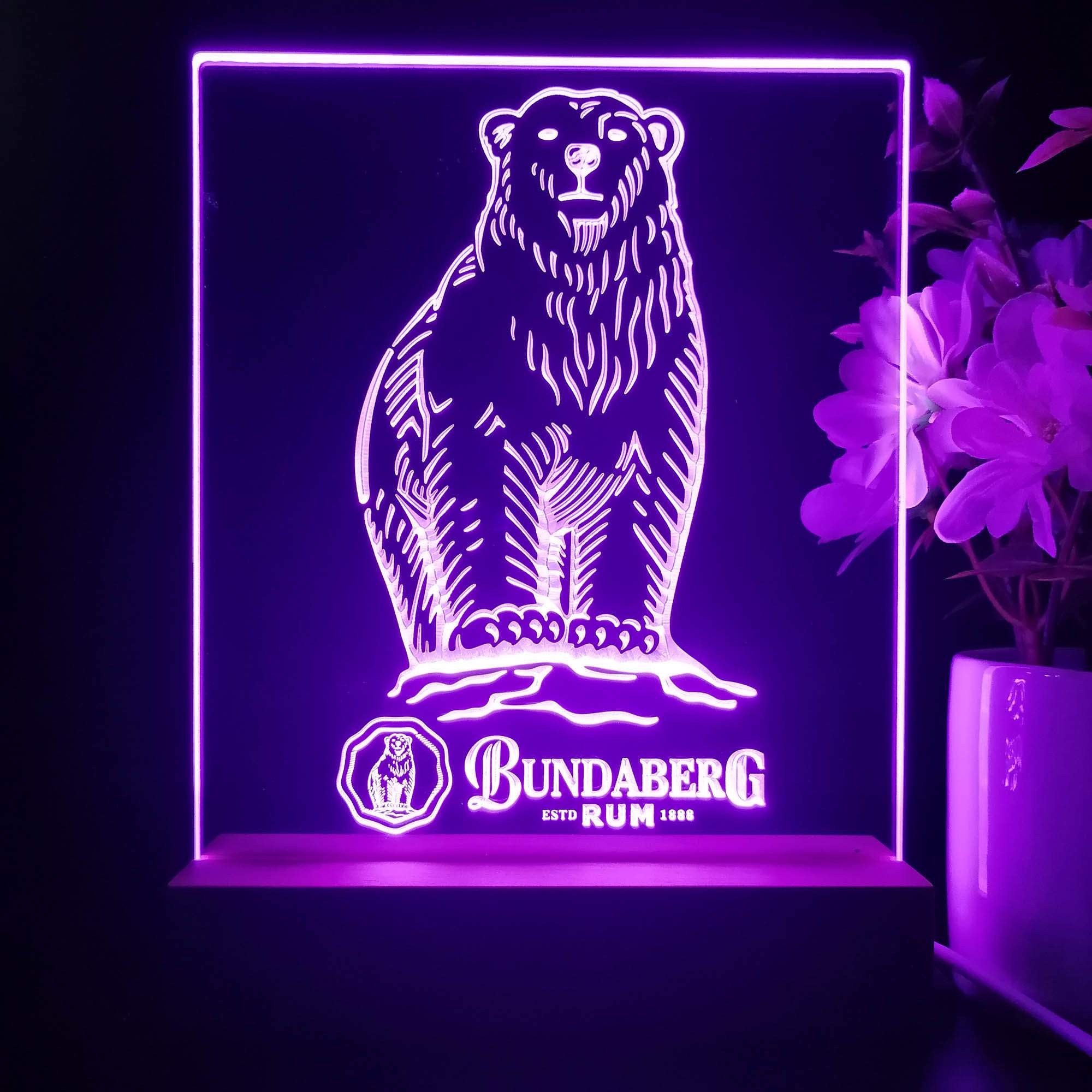 Bundaberg Rum Bear Logo LED Desk Light | FanSignsTime