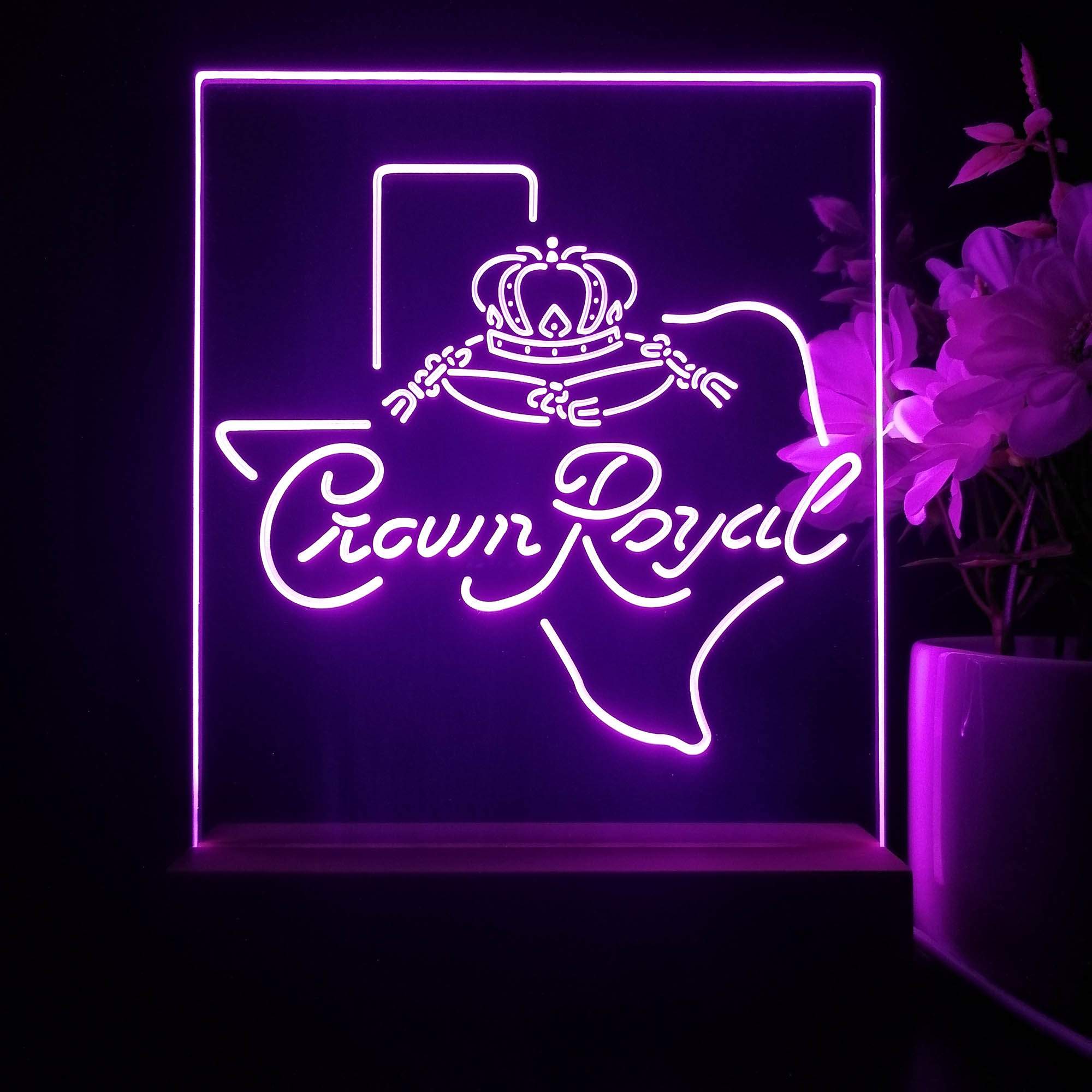 Crown Royal Texas Map LED Desk Light | FanSignsTime