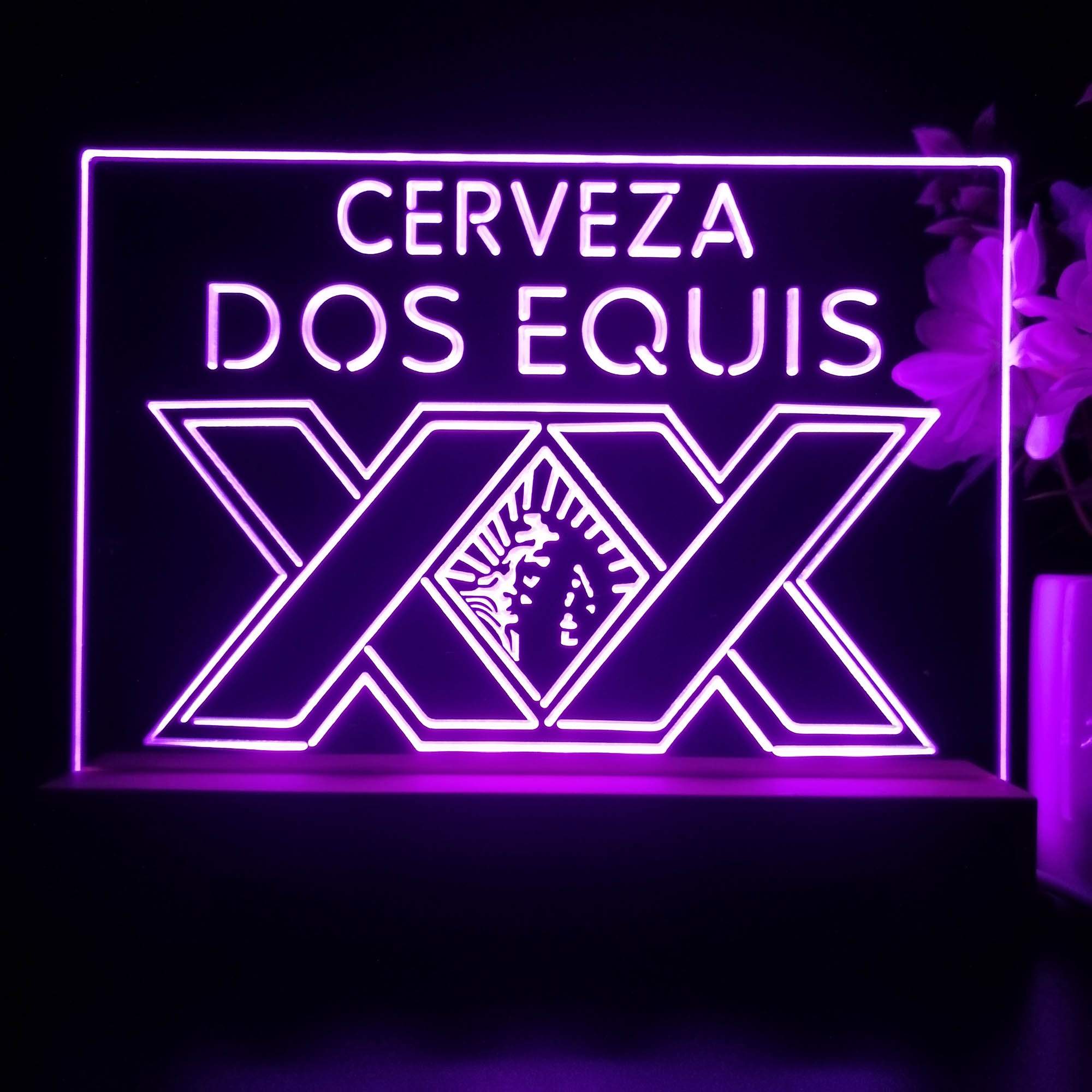 Dos Equis Cerveza LED Desk Light | FanSignsTime