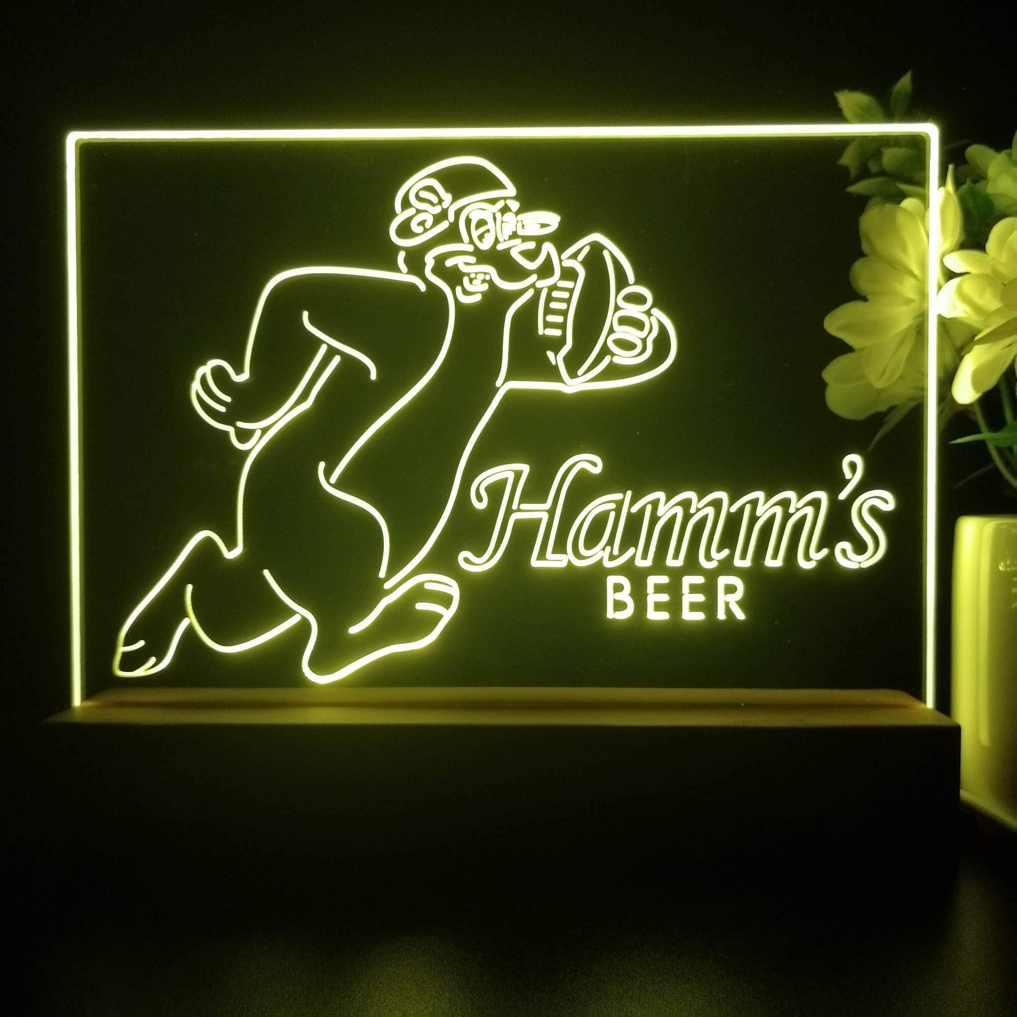 Hamm's Bear Rugby LED Desk Light | FanSignsTime