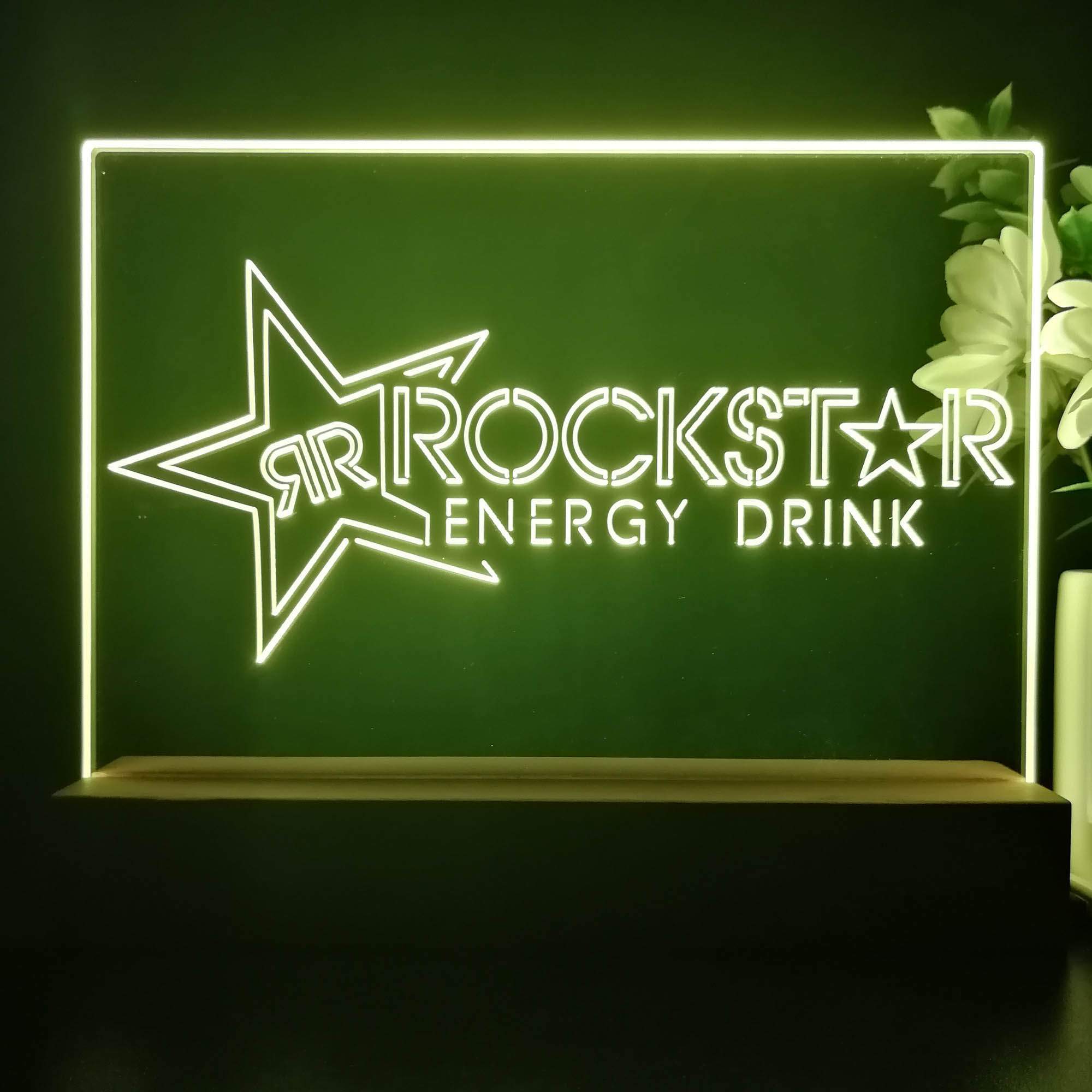 Rockstar Energy Drink RR Logo 2 LED Desk Light | FanSignsTime