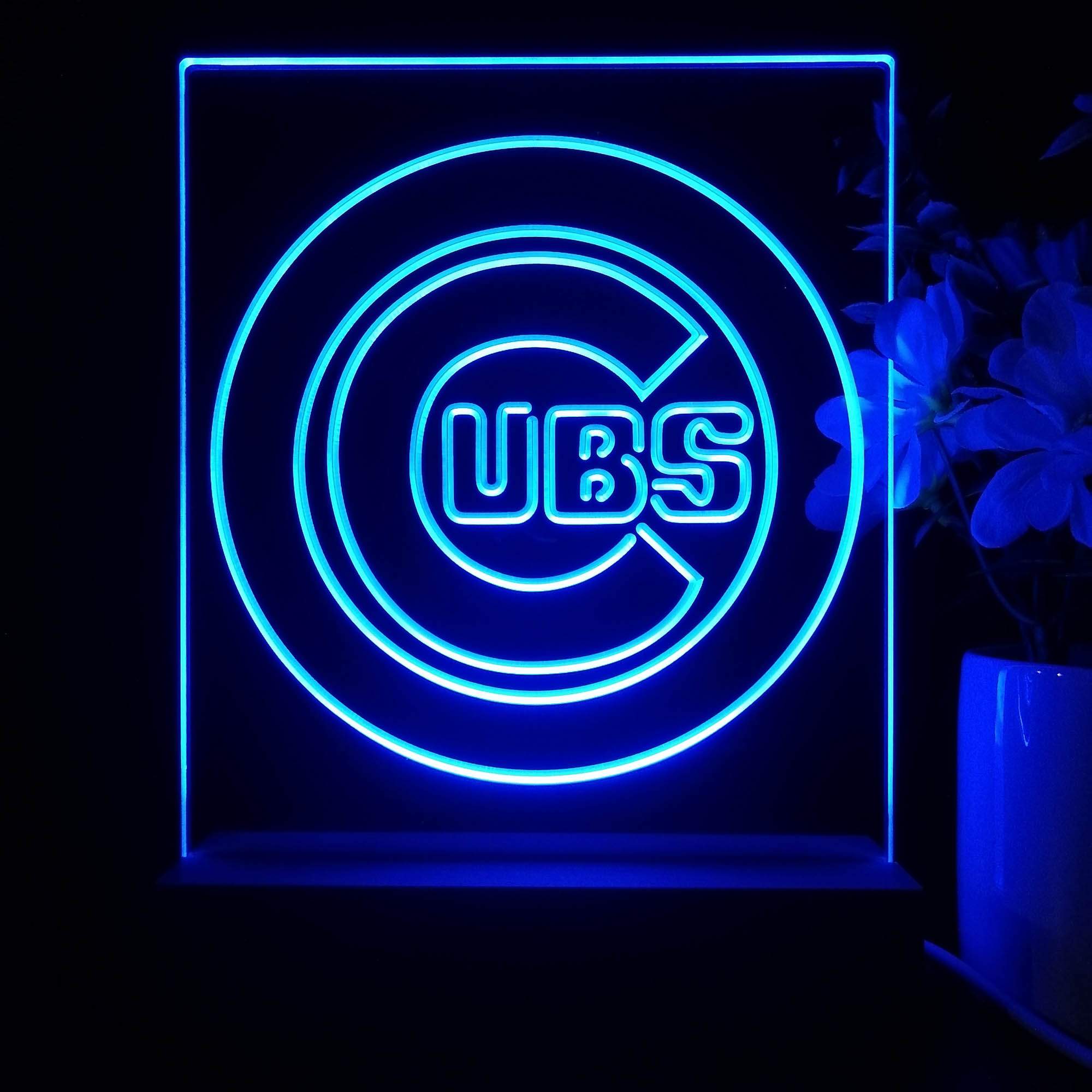 Chicago Cubs Logo 1 LED Desk Light | FanSignsTime