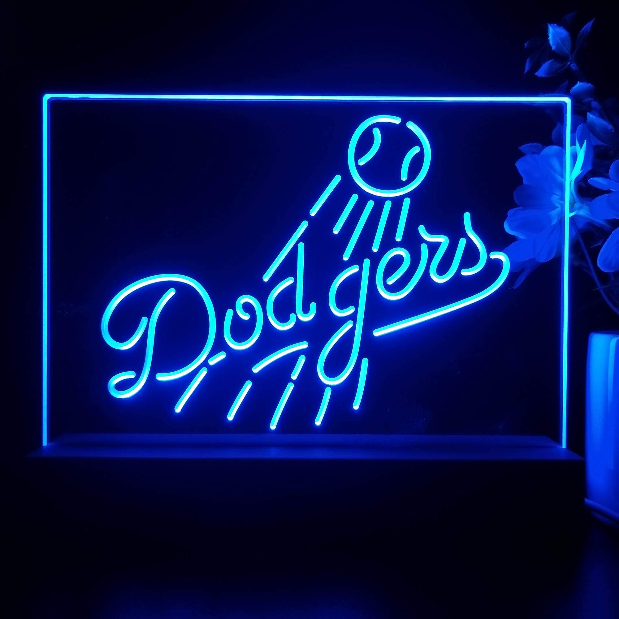 Los Angeles Dodgers Logo 1 LED Desk Light | FanSignsTime
