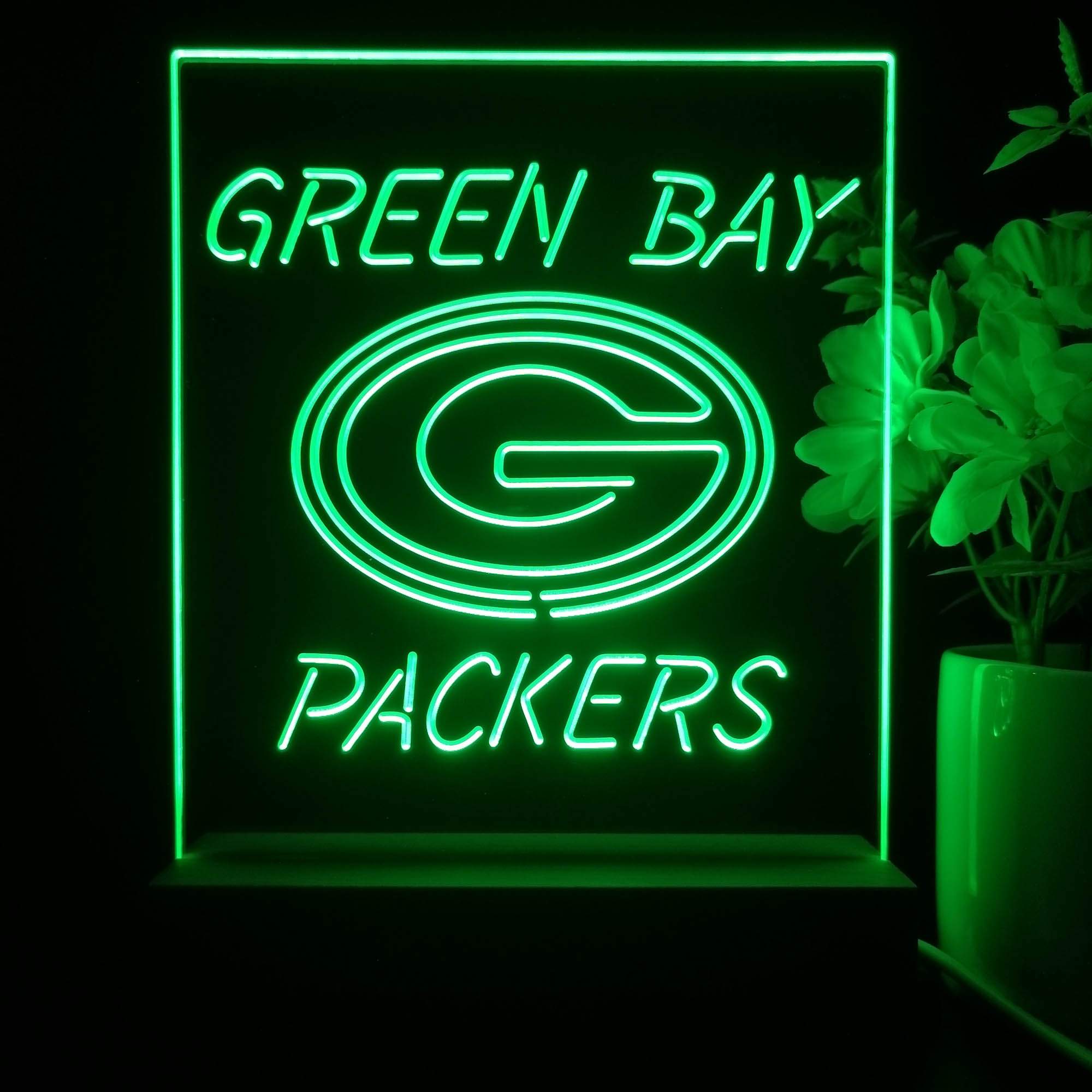 Green Bay Packers Logo 1 LED Desk Light | FanSignsTime