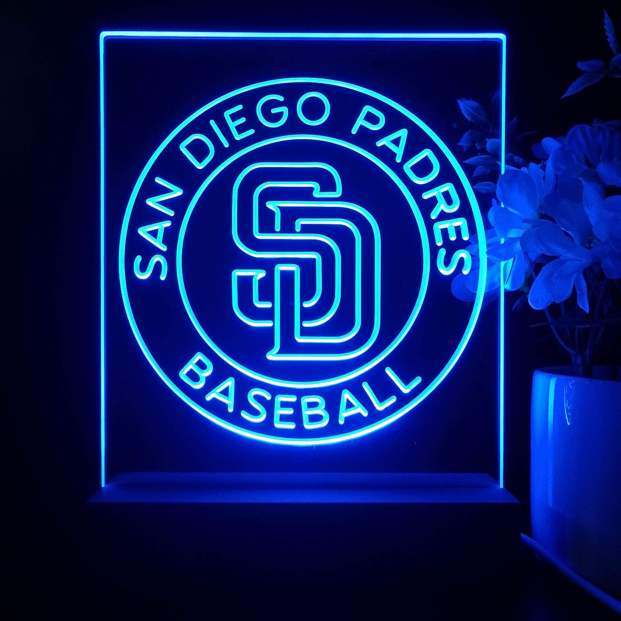 San Diego Padres Logo 2 LED Desk Light | FanSignsTime