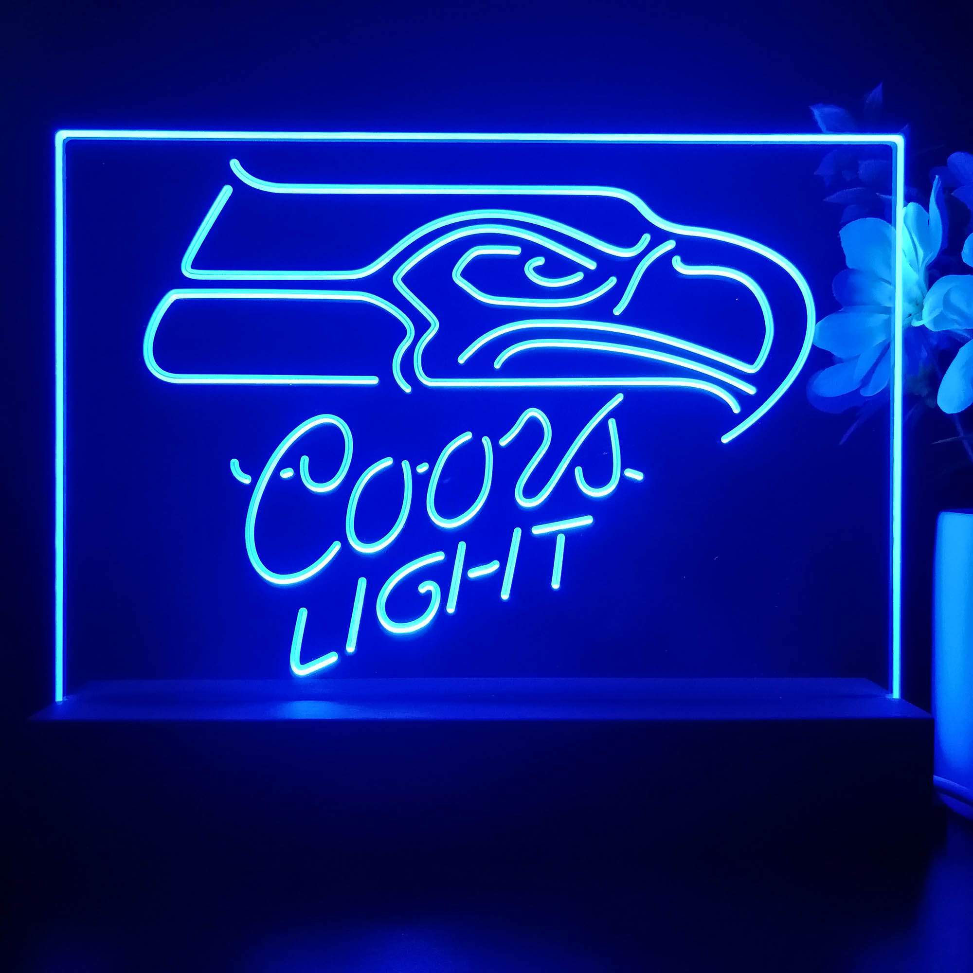 Seattle Seahawks Coors Light LED Desk Light | FanSignsTime