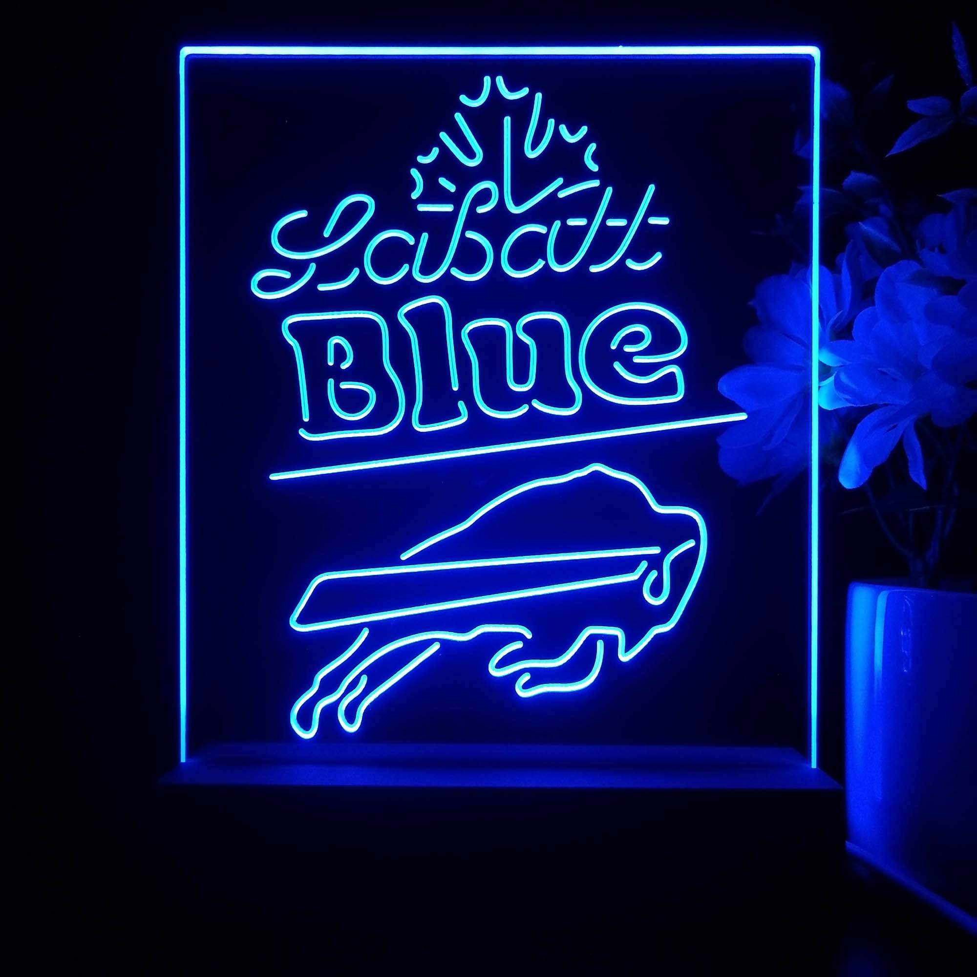 Buffalo Bills LaBatt Blue LED Desk Light | FanSignsTime