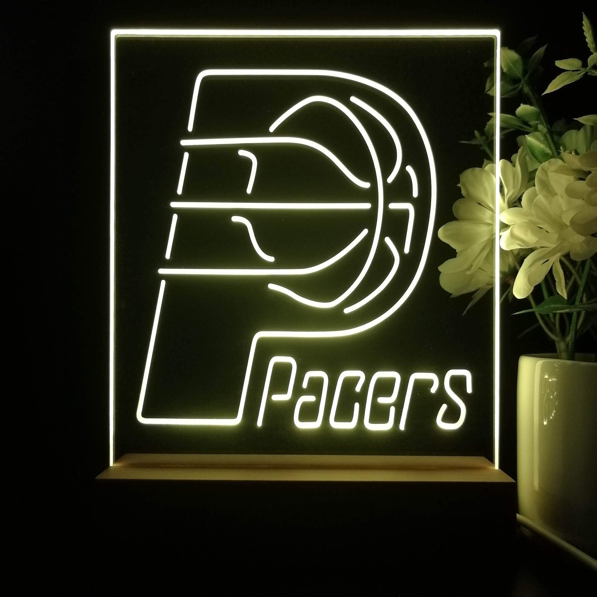 Indiana Pacers Logo LED Desk Light - Legacy Edition | FanSignsTime