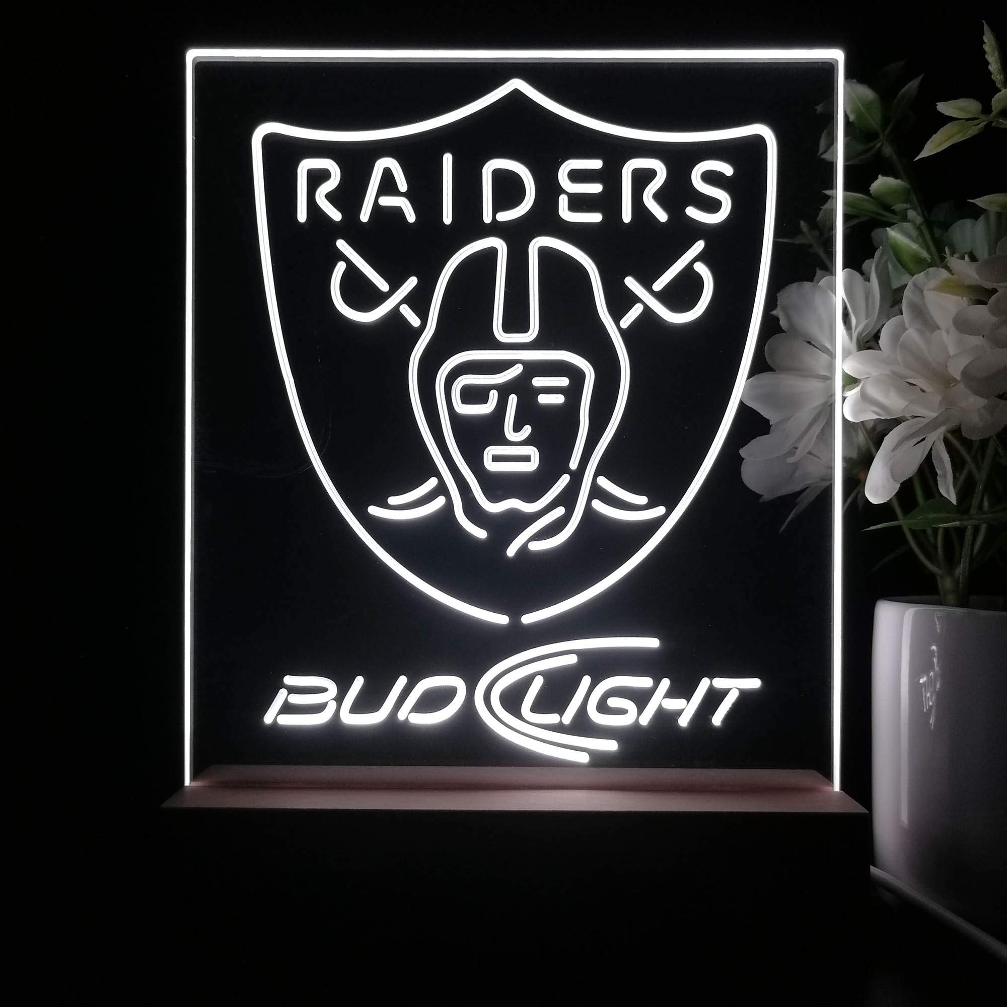 Las Vegas Raiders Bud Light LED Desk Light | FanSignsTime
