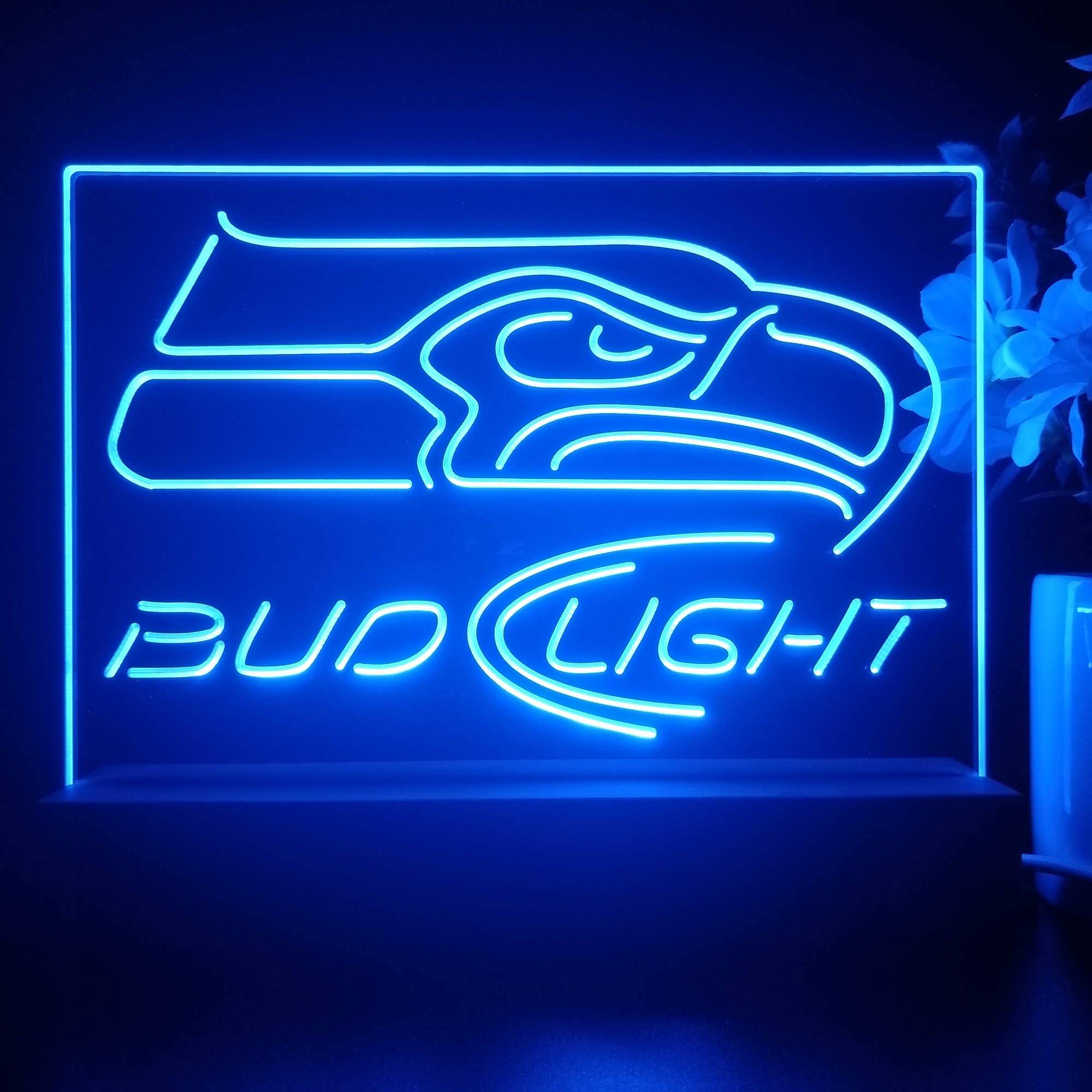 Seattle Seahawks Bud Light 2 LED Desk Light | FanSignsTime