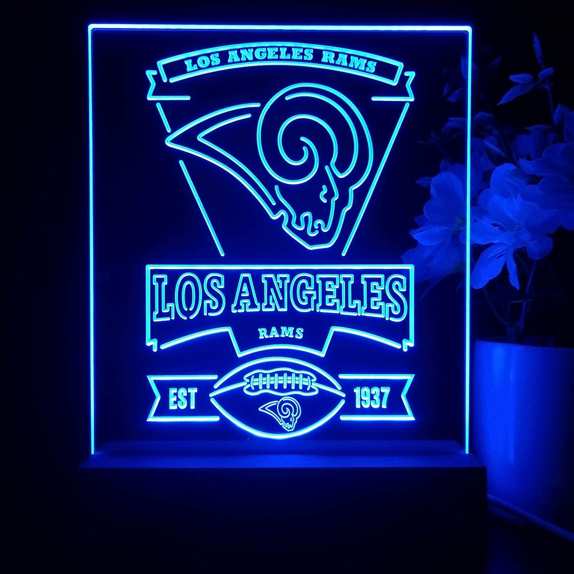 Los Angeles Rams EST 1937 LED Desk Light | FanSignsTime
