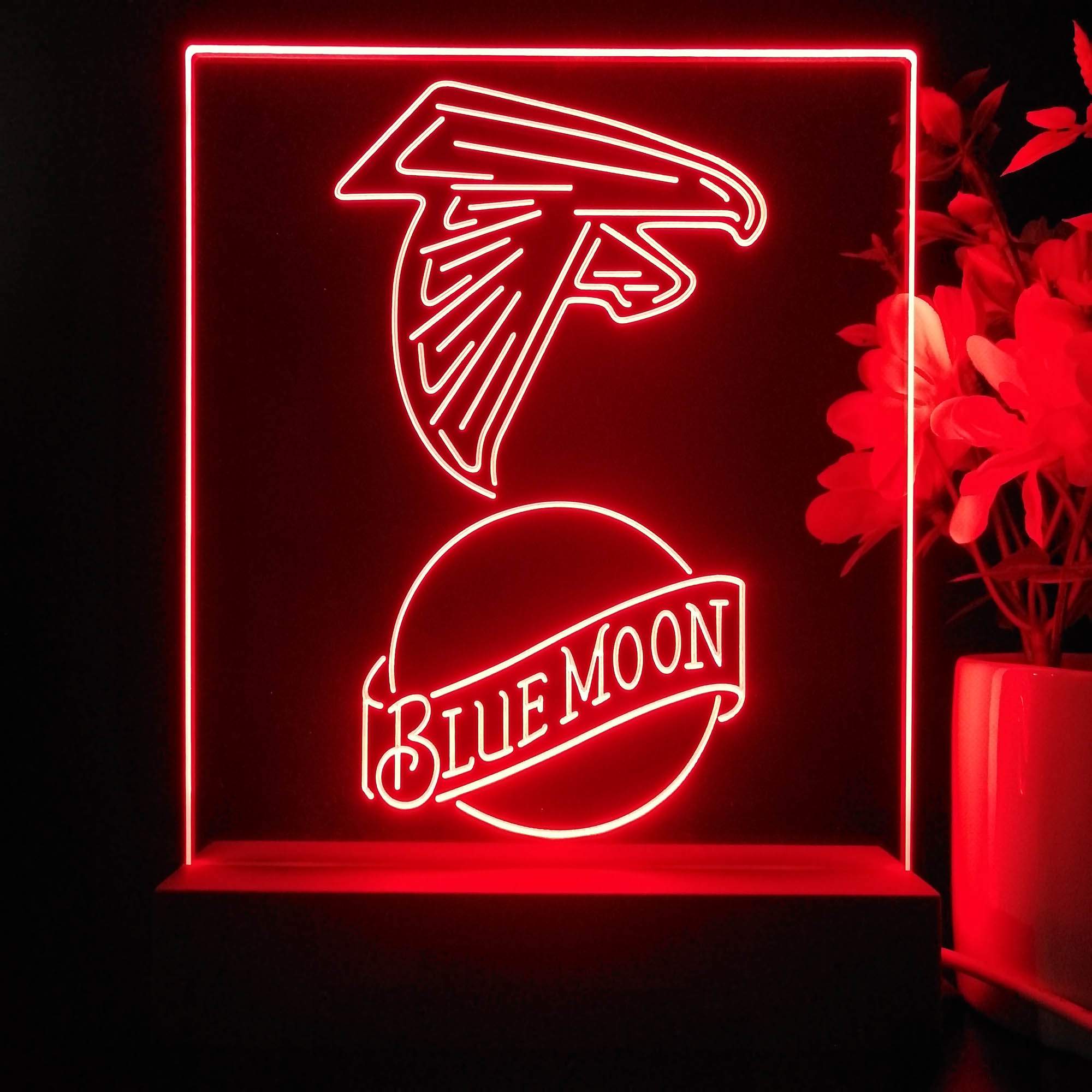 Atlanta Falcons Blue Moon LED Desk Light | FanSignsTime