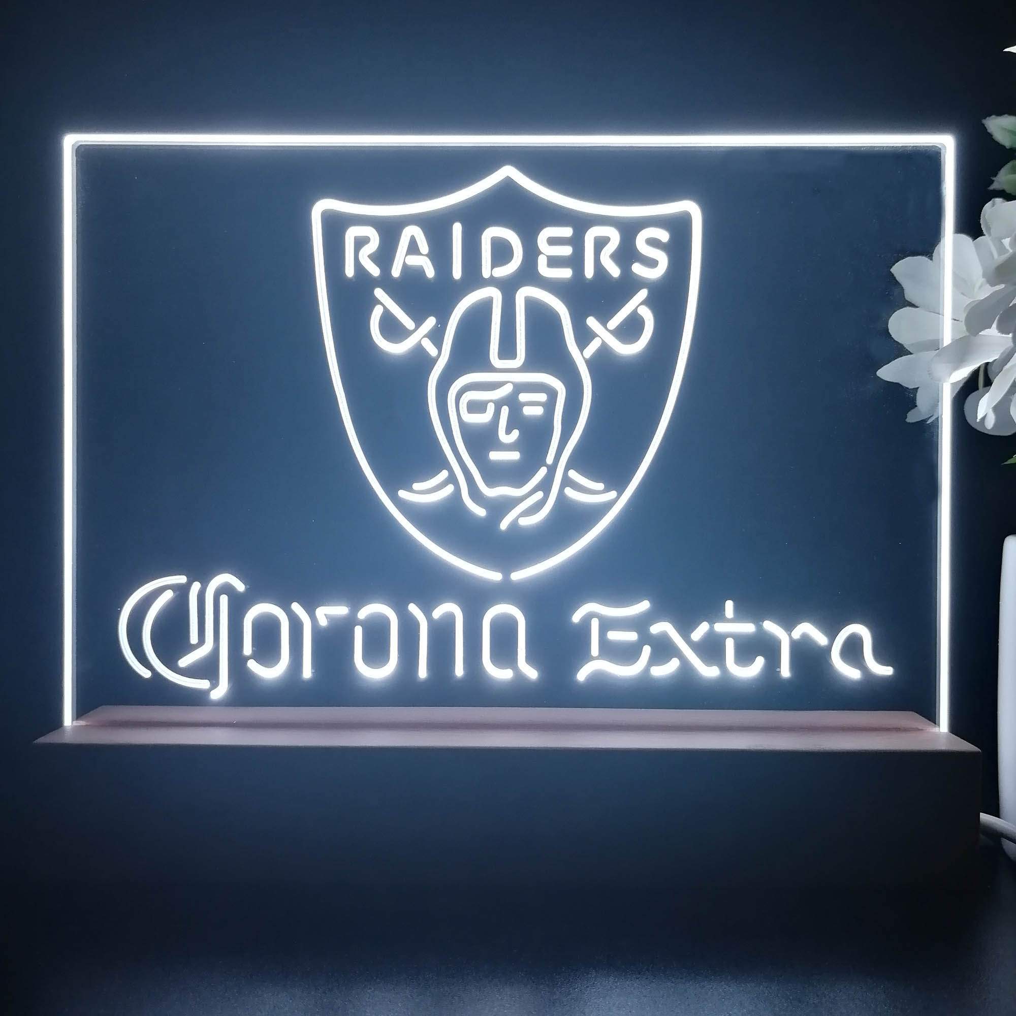 Las Vegas Raiders Corona Extra LED Desk Light | FanSignsTime
