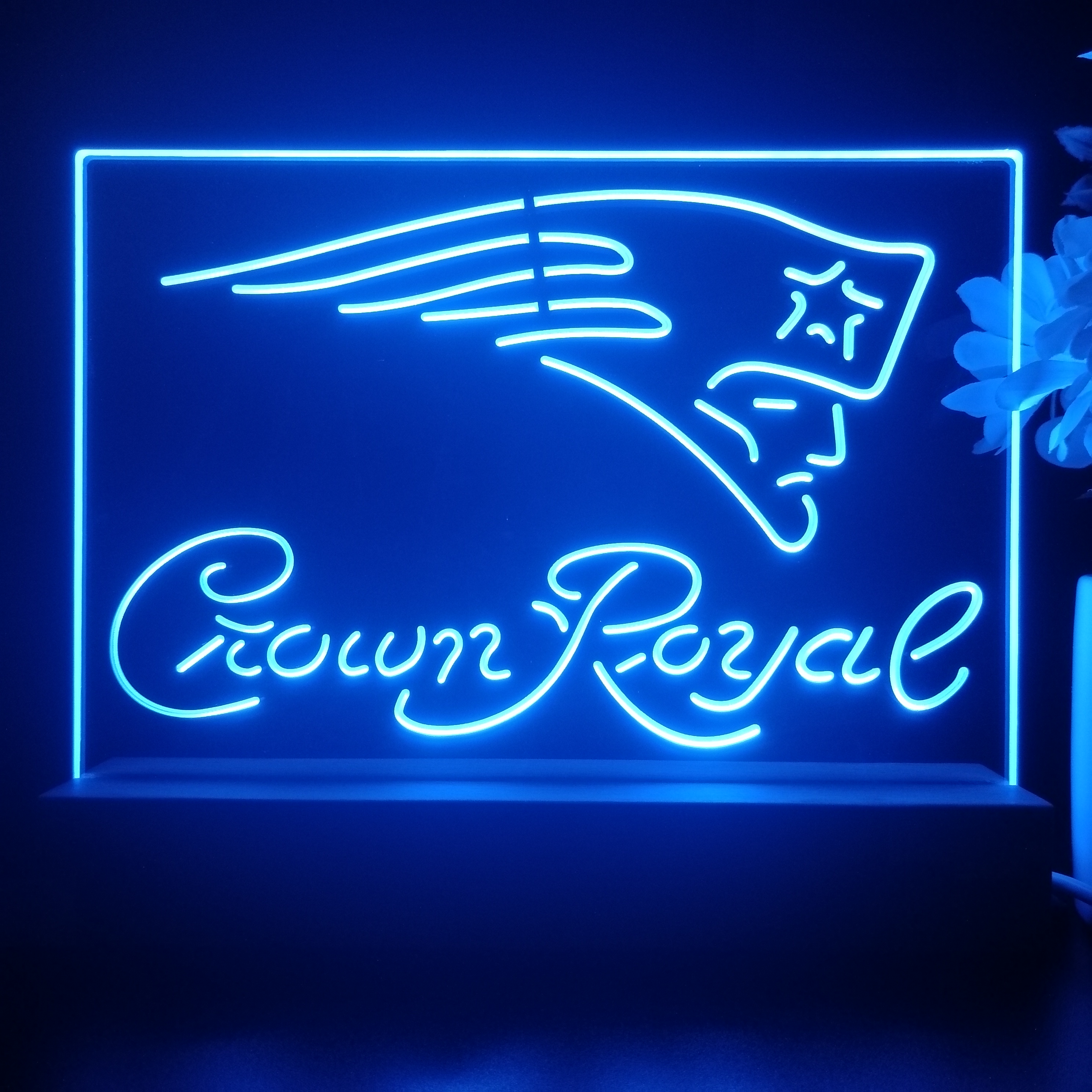 New England Patriots Crown Royal LED Desk Light | FanSignsTime