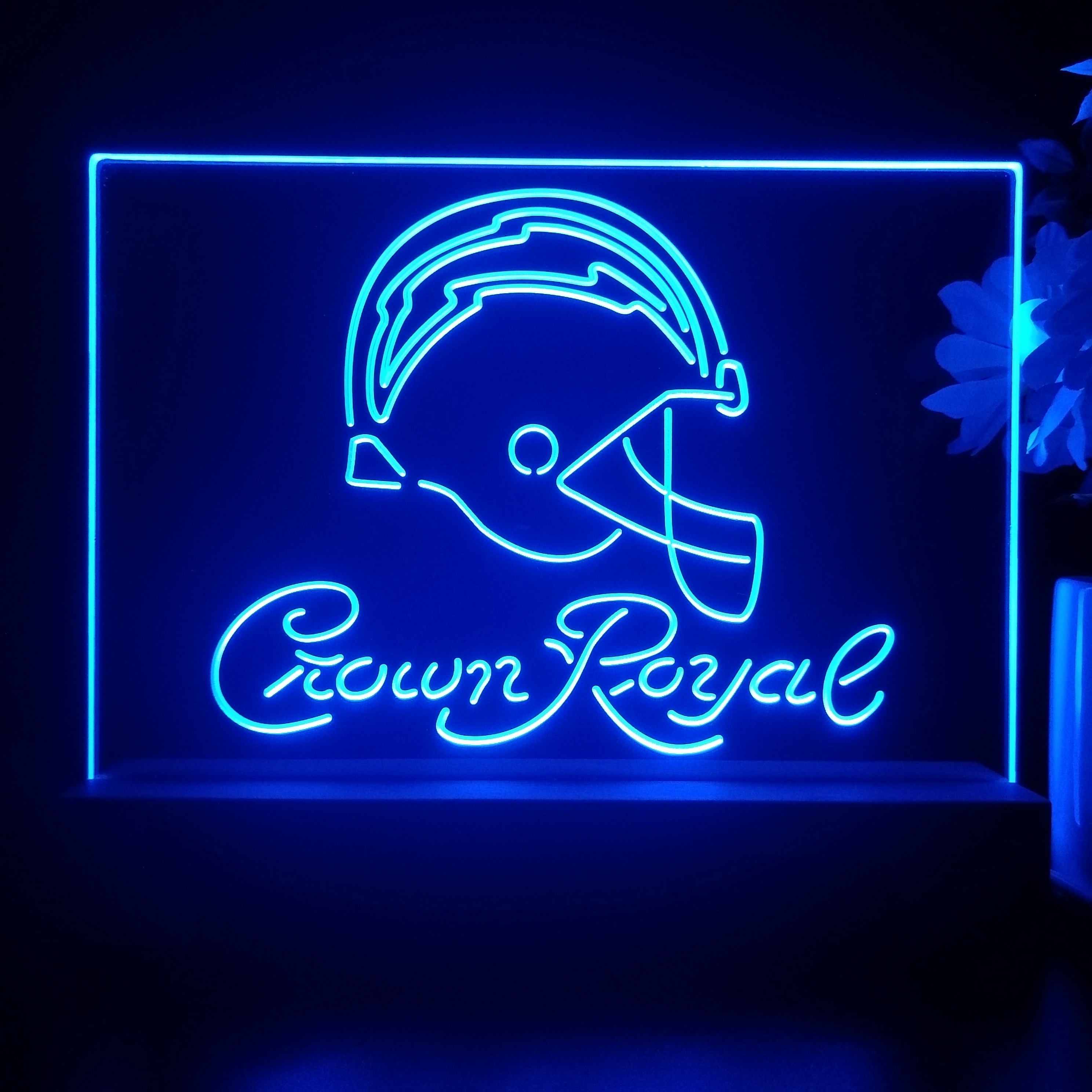Los Angeles Chargers Crown Royal LED Desk Light | FanSignsTime