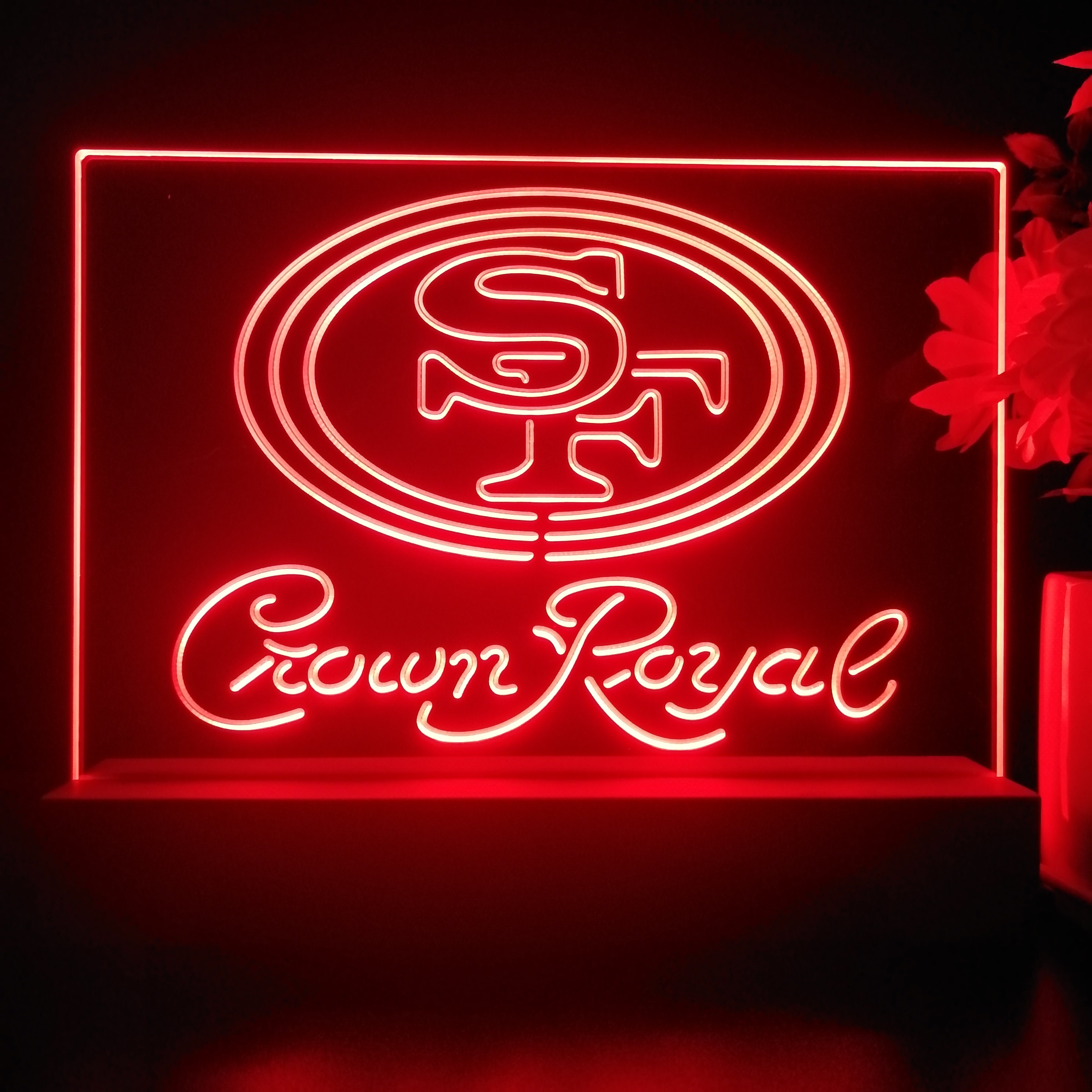 San Francisco 49ers Crown Royal LED Desk Light | FanSignsTime