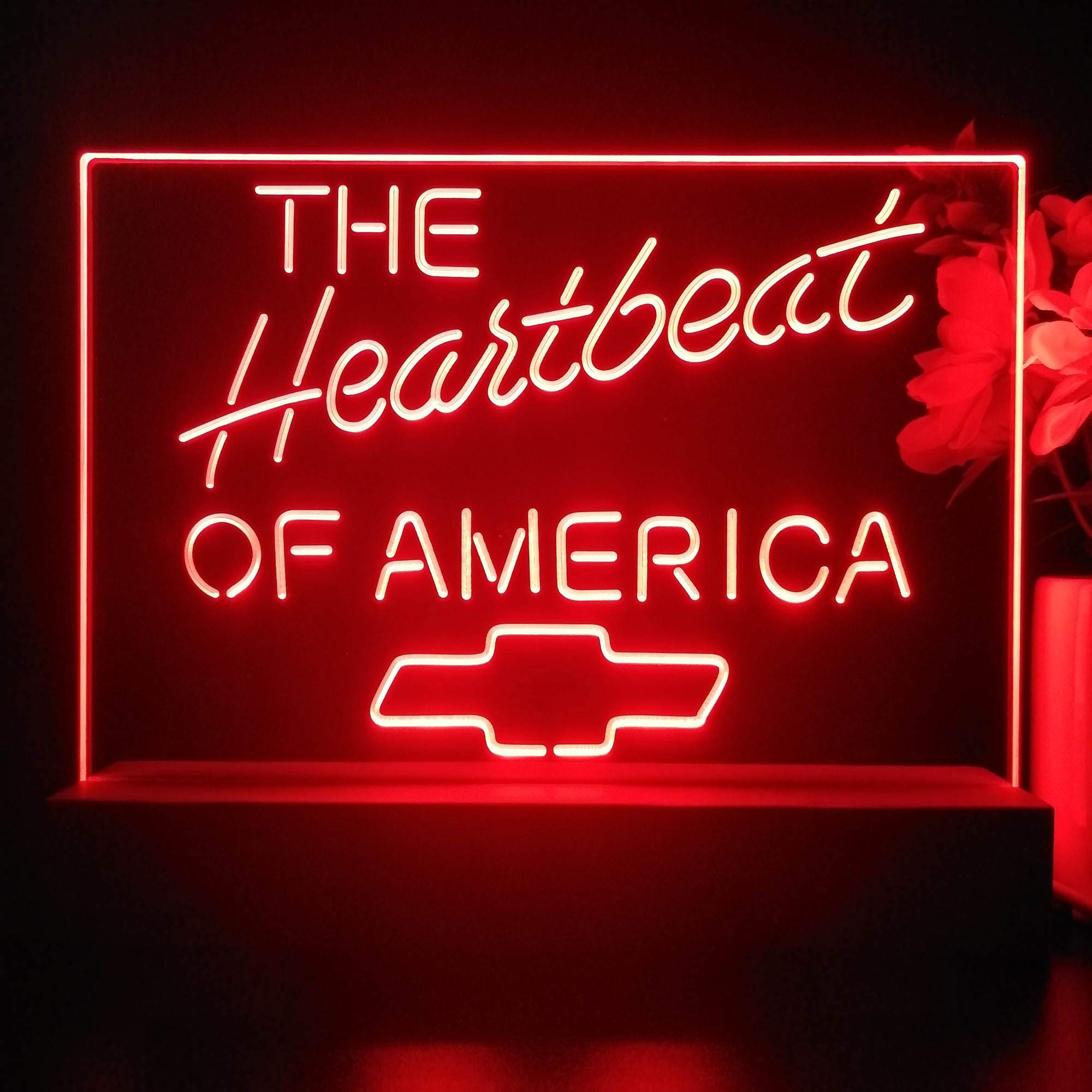 Chevrolet Heartbeat of America LED Desk Light | FanSignsTime