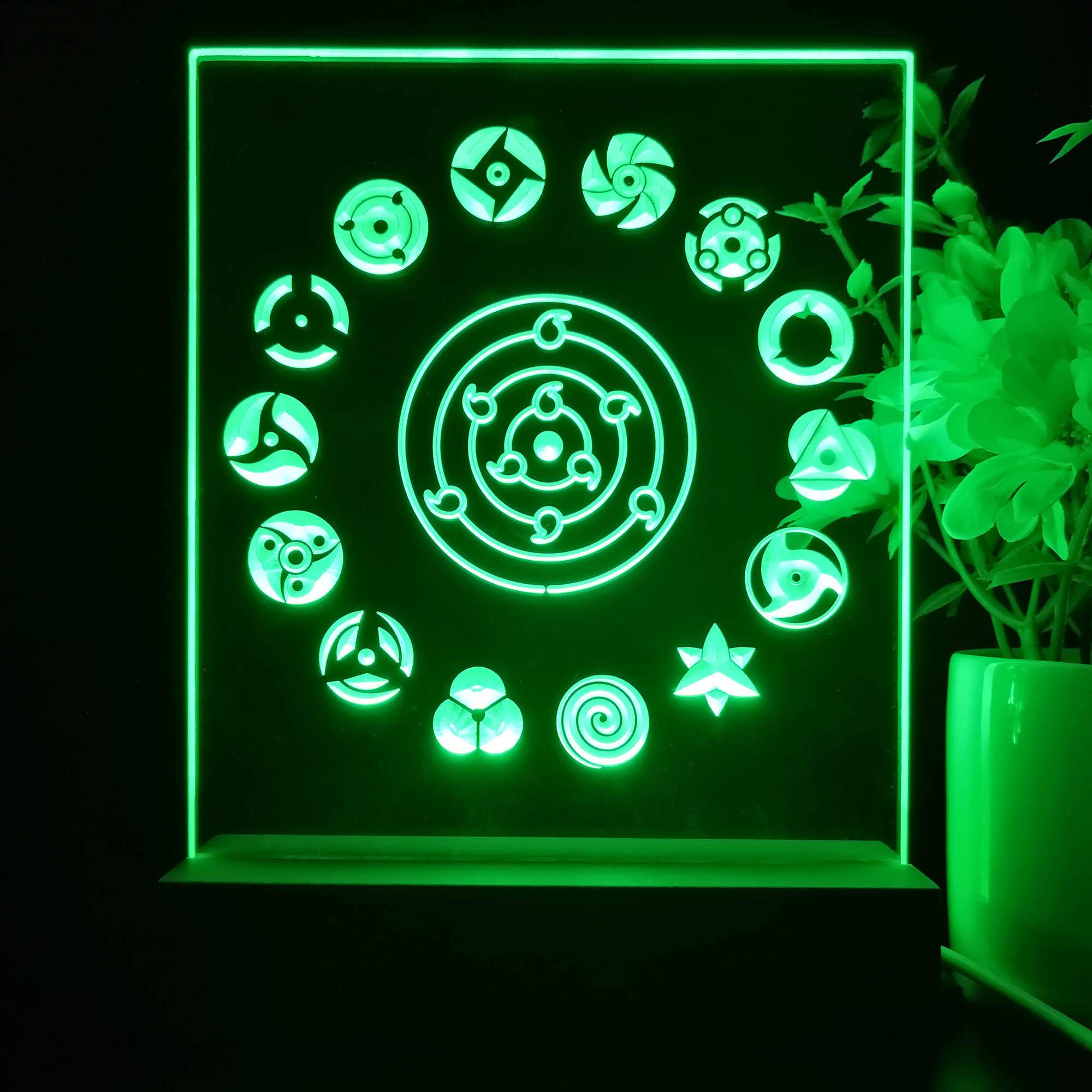 Naruto Akatsuki Sasuke Kakashi Sharingan LED Desk Light | FanSignsTime
